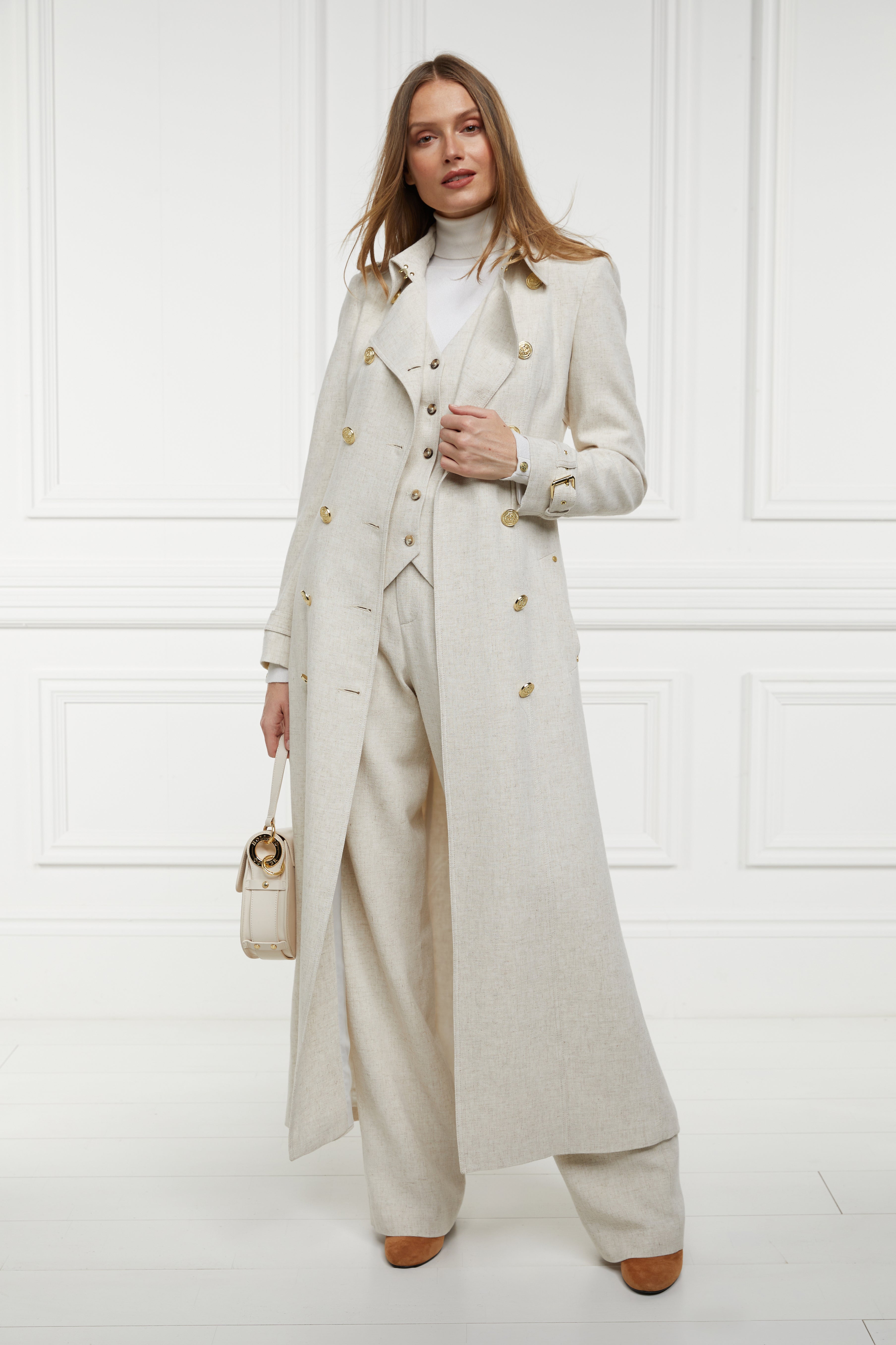 Full Length Marlborough Trench Coat (Natural Linen) – Holland Cooper
