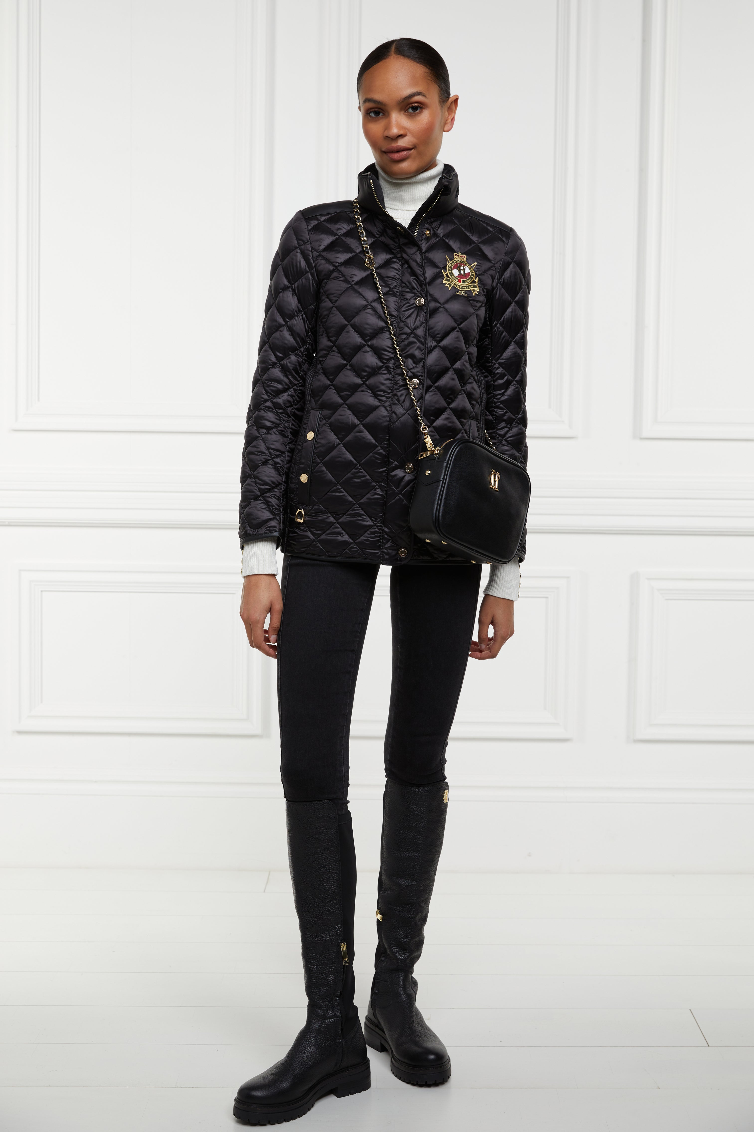Diamond Quilt Classic Jacket (Black) – Holland Cooper