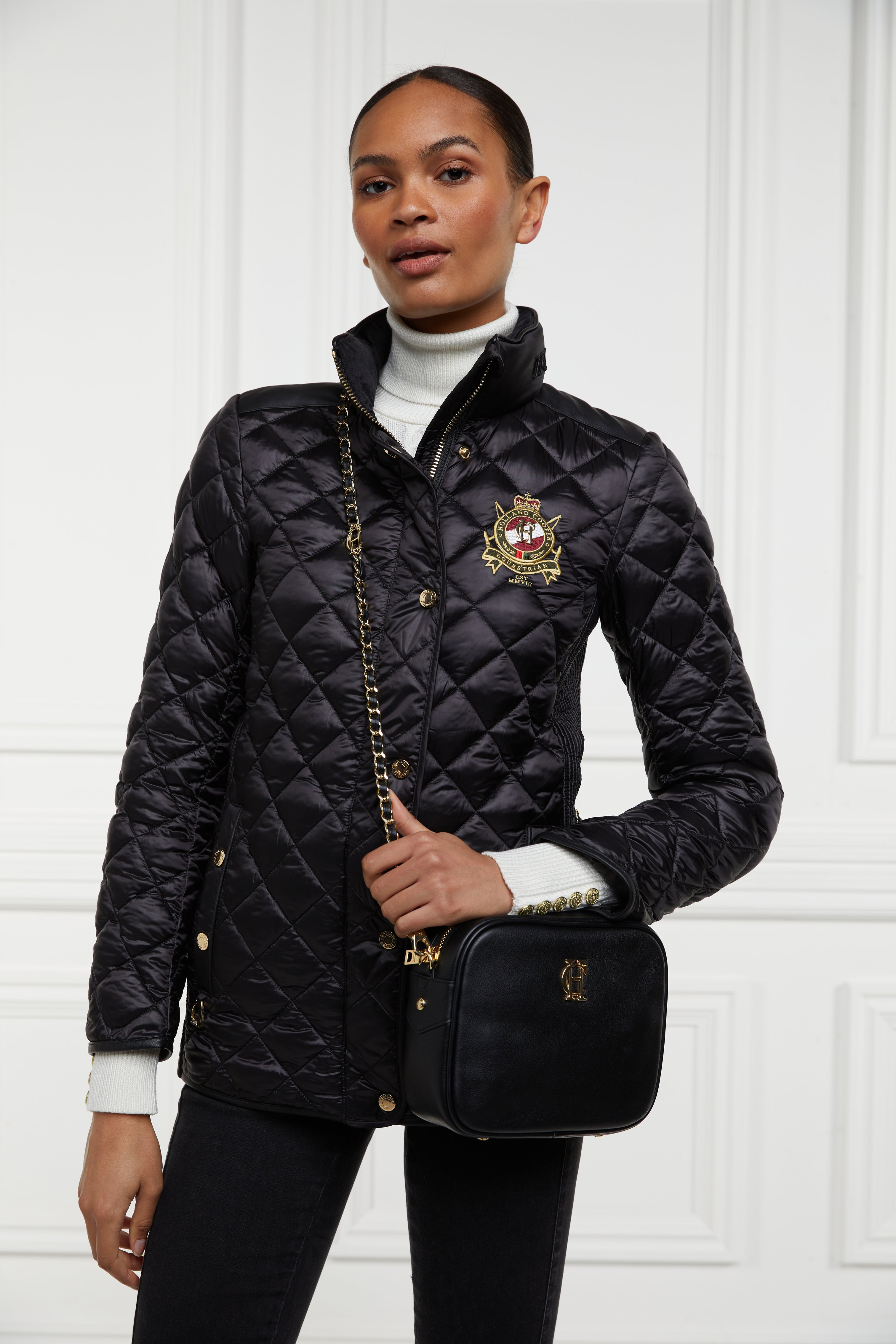 Diamond Quilt Classic Jacket (Black) – Holland Cooper