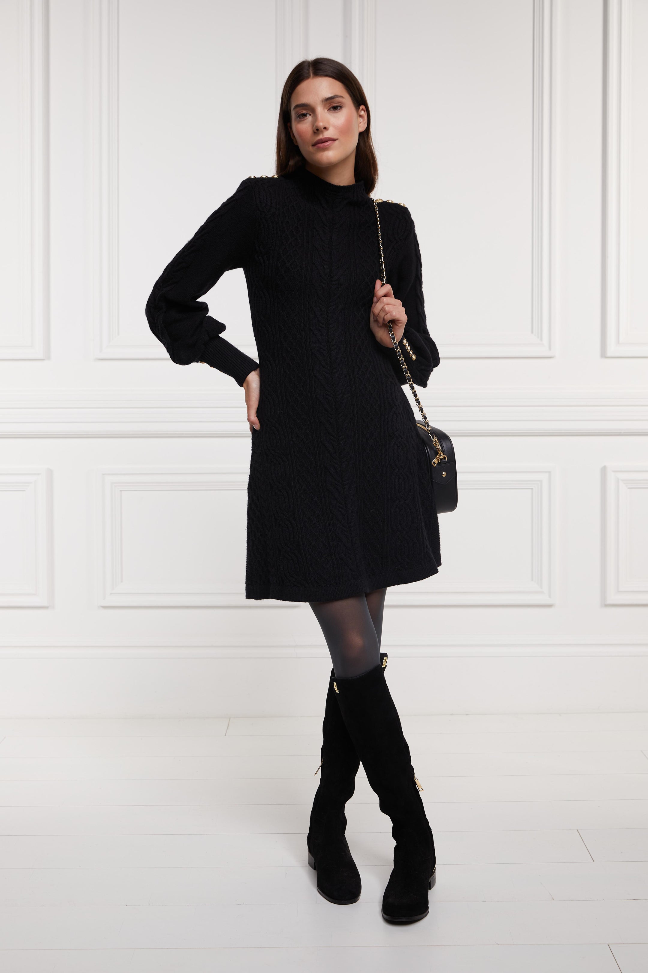 Rachel Mini Dress (Black) – Holland Cooper