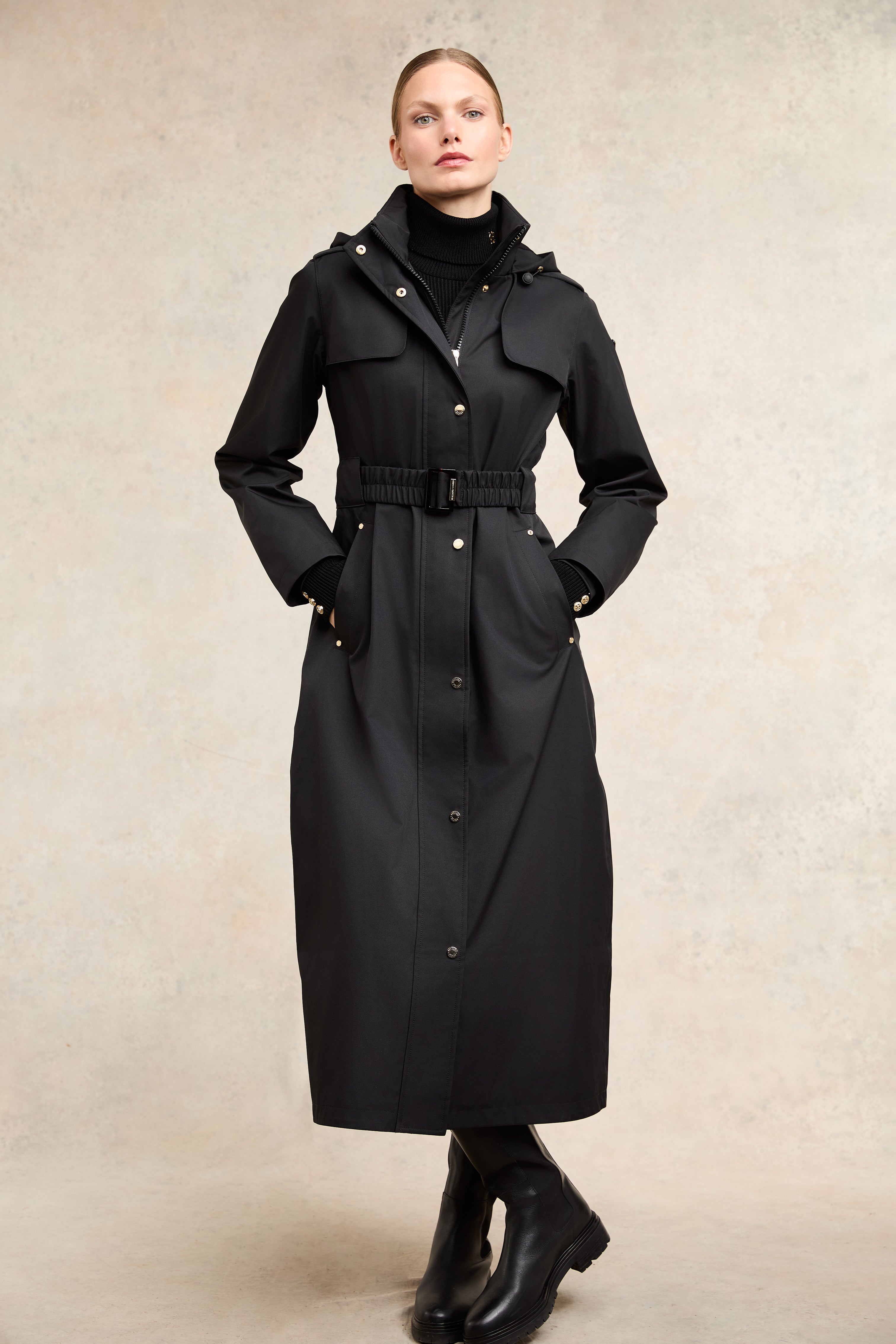 Rosedale Waterproof Longline Coat (Black) – Holland Cooper