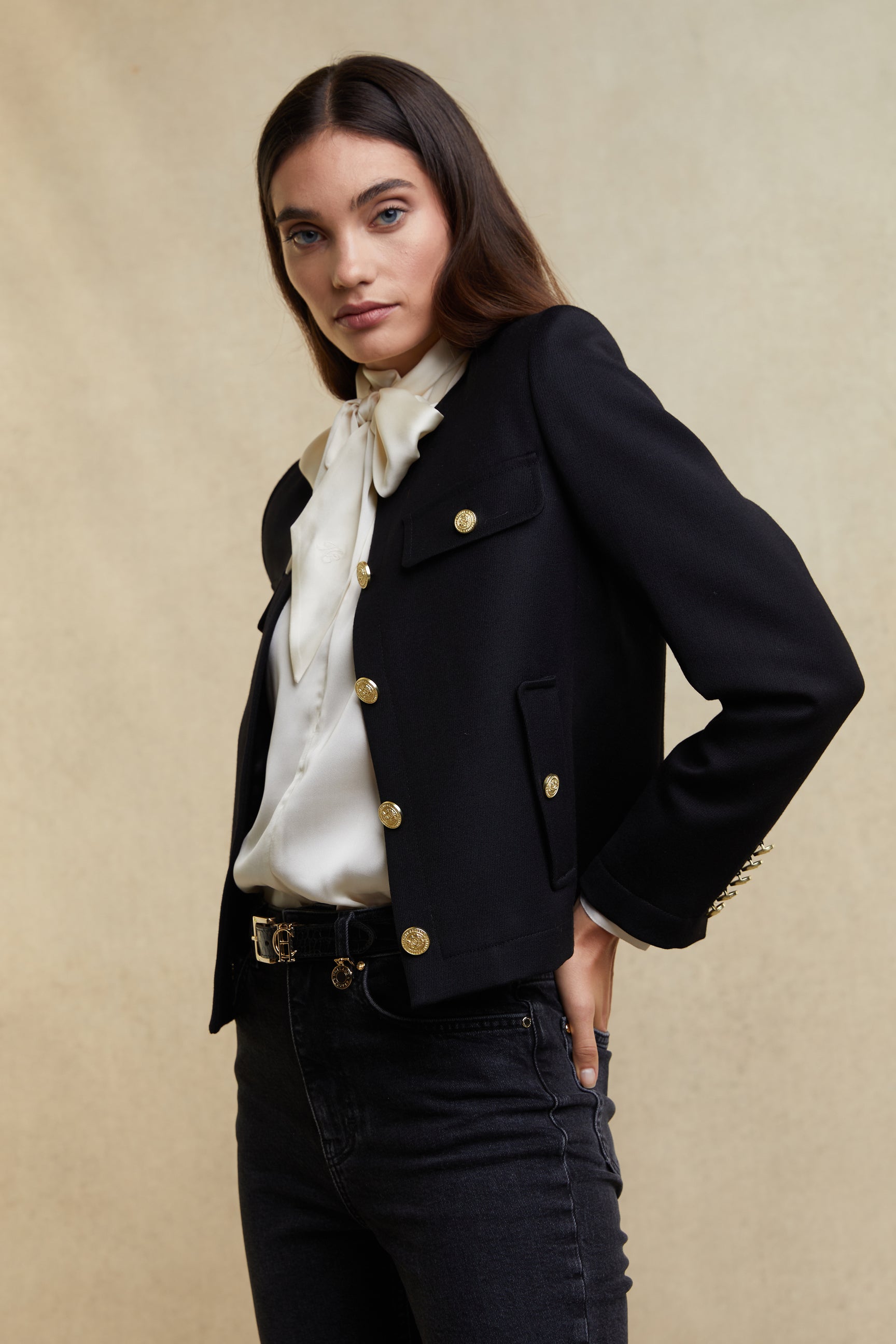 Chelsea Jacket (Black Twill) – Holland Cooper