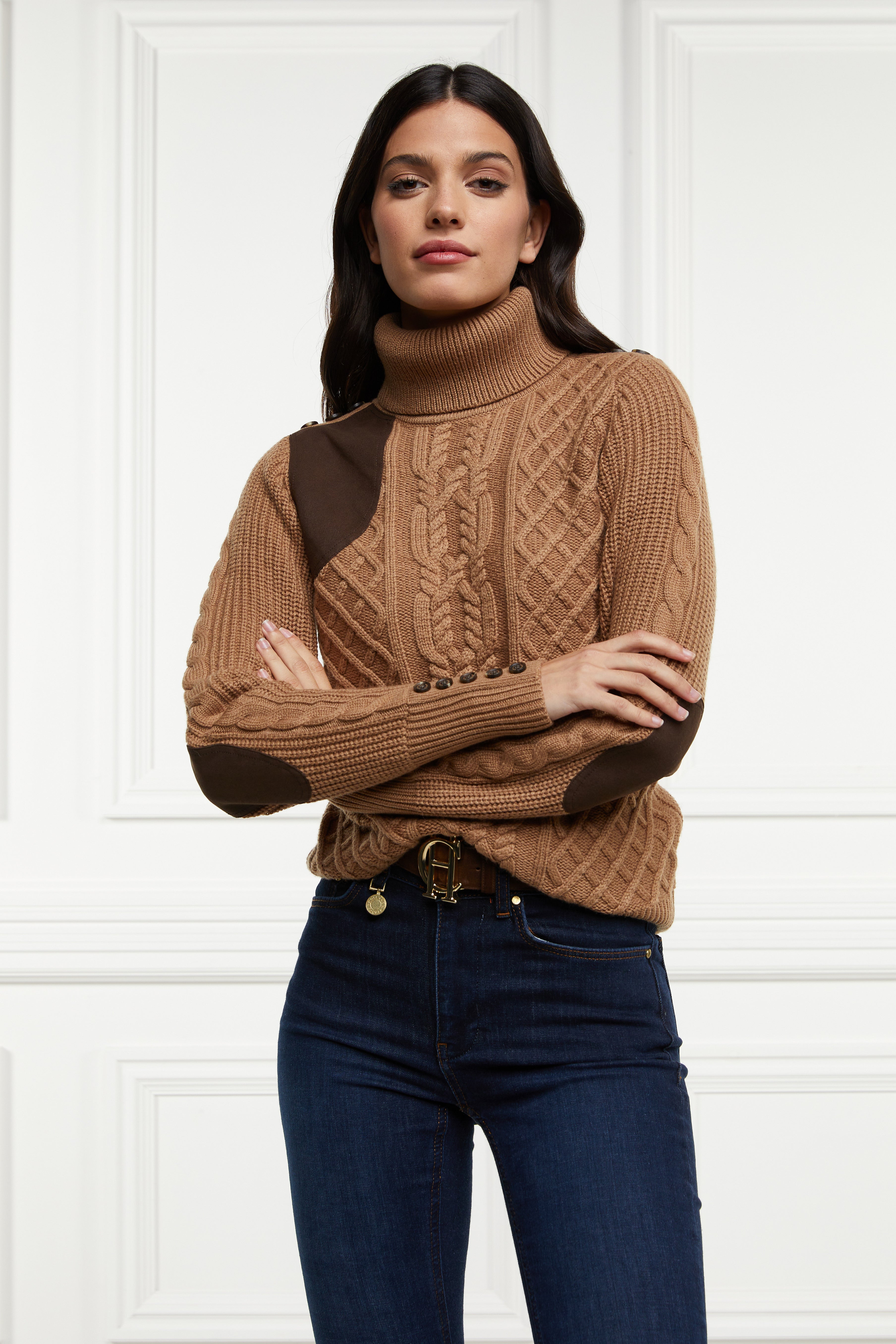 Country Roll Neck Knit (Caramel) – Holland Cooper
