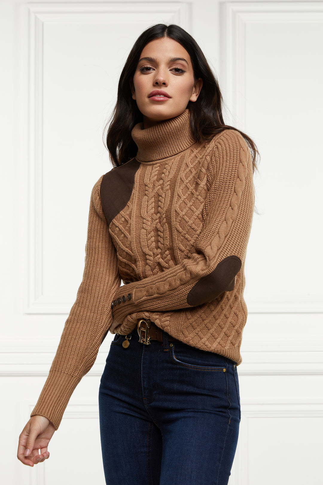Country Roll Neck Knit (Caramel) – Holland Cooper