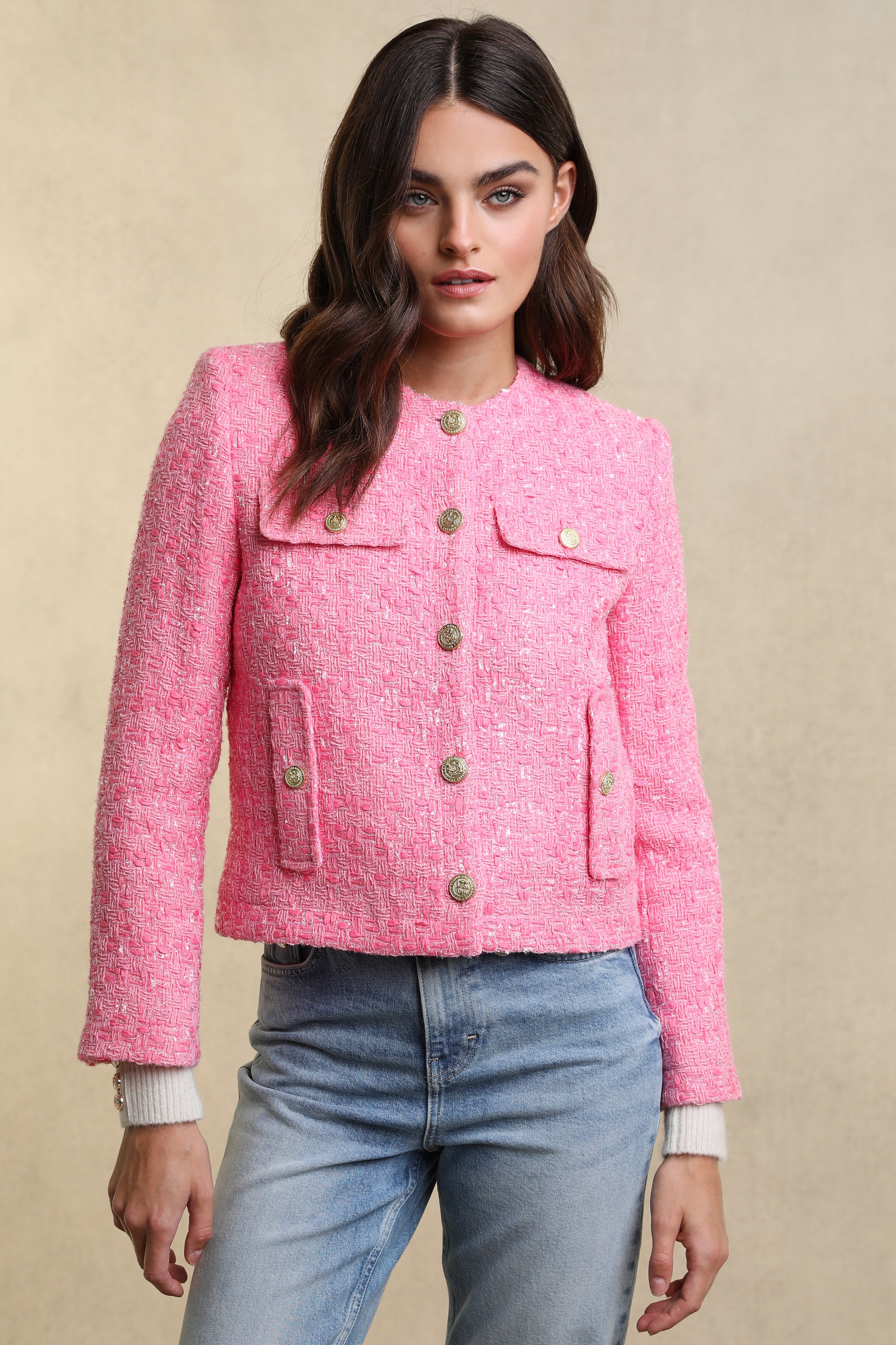 Chelsea Jacket (Pop Pink Boucle) – Holland Cooper