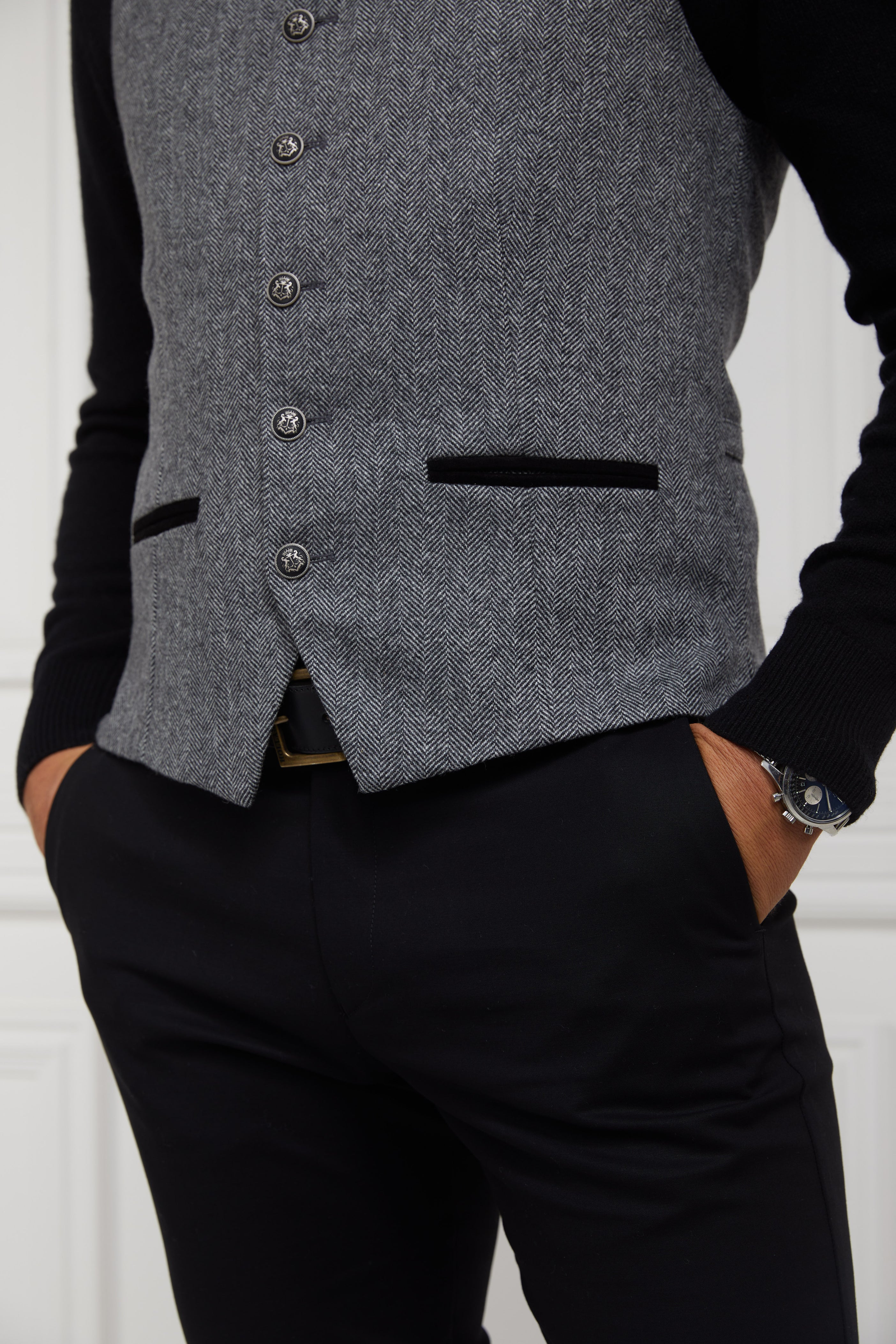 St James Waistcoat (Mono Herringbone) – Holland Cooper