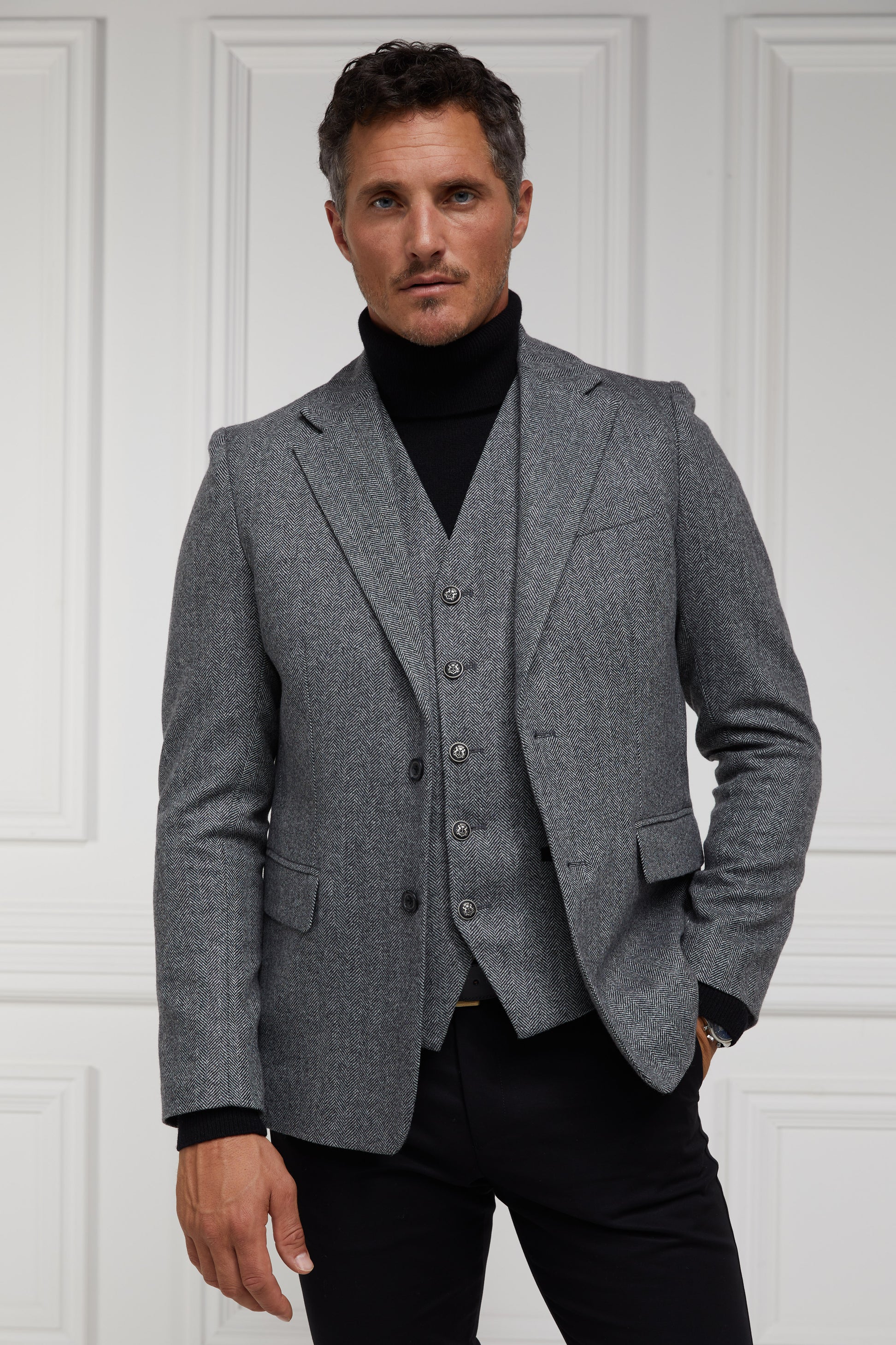 St James Waistcoat (Mono Herringbone) – Holland Cooper