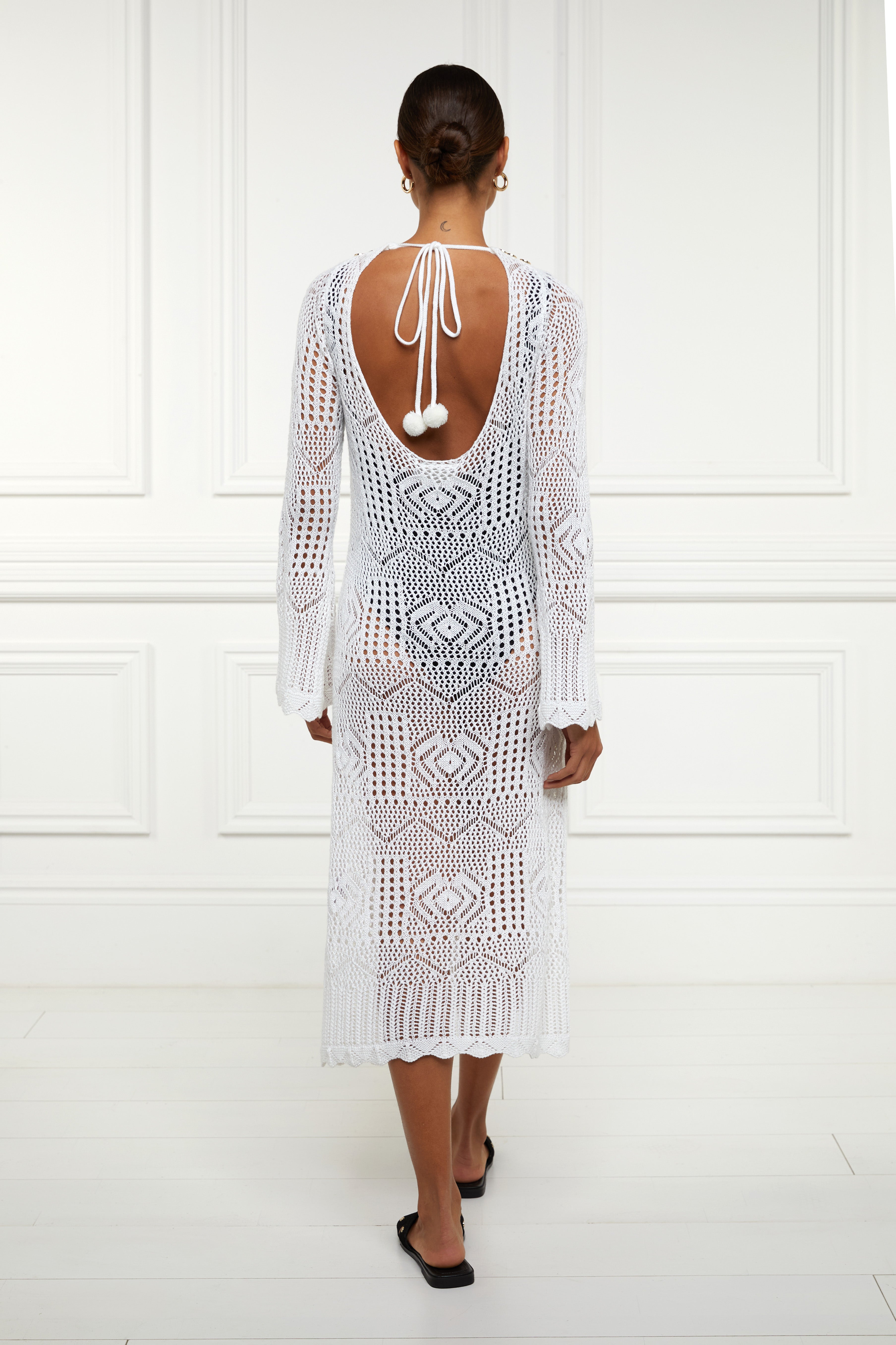 Crochet Beach Dress (White) – Holland Cooper