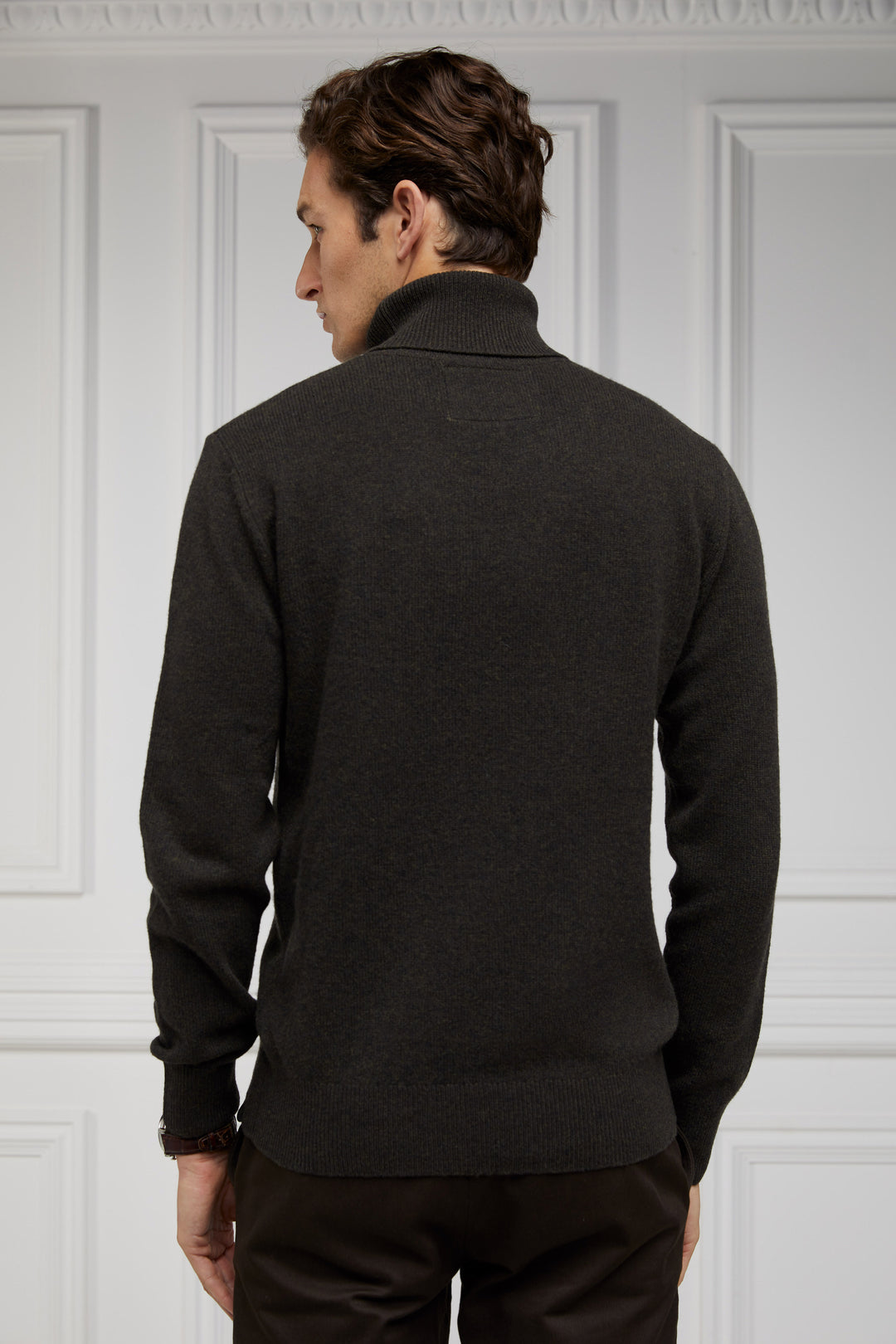 Byron Roll Neck Knit (Moss) – Holland Cooper