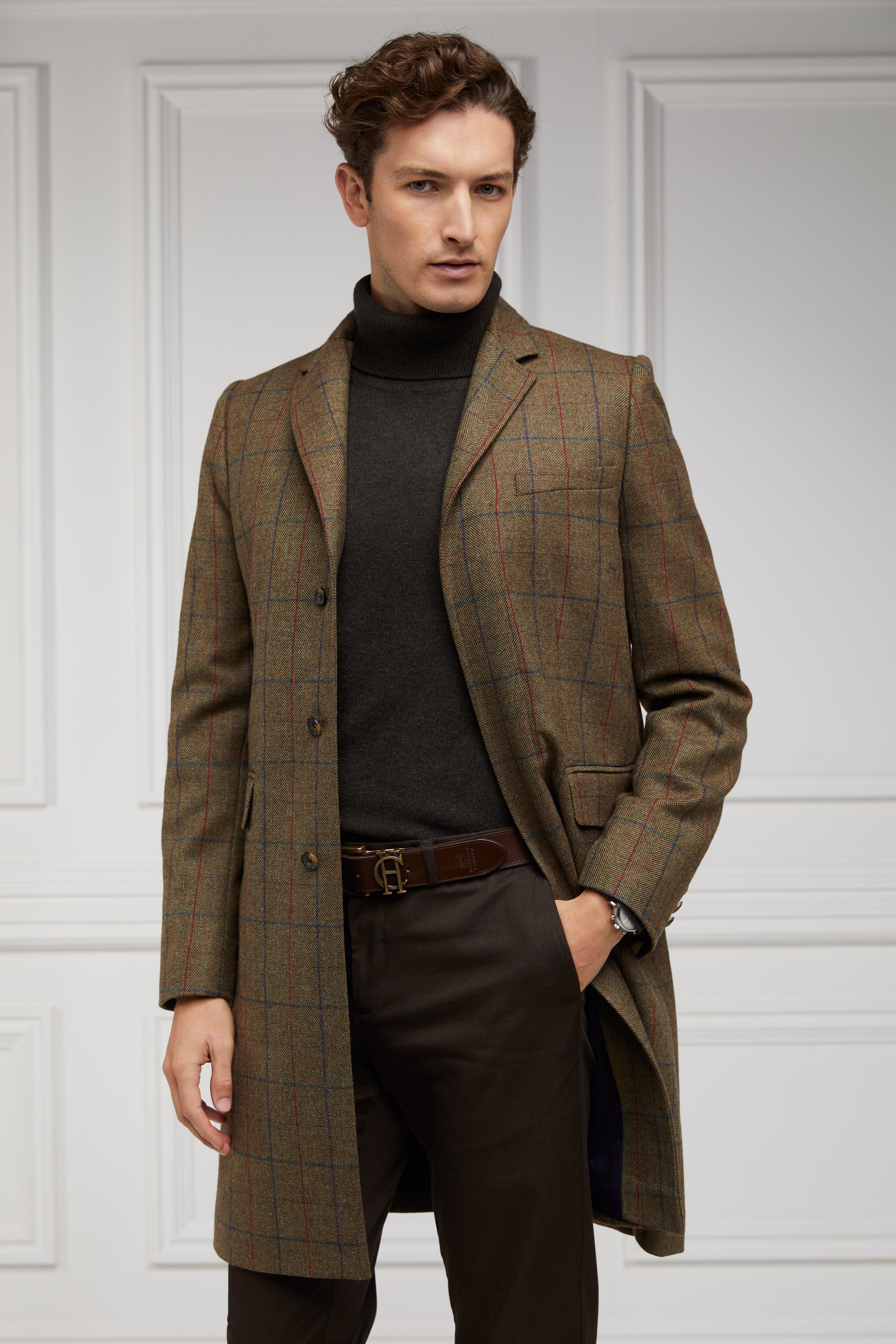 Byron Roll Neck Knit (Moss) – Holland Cooper