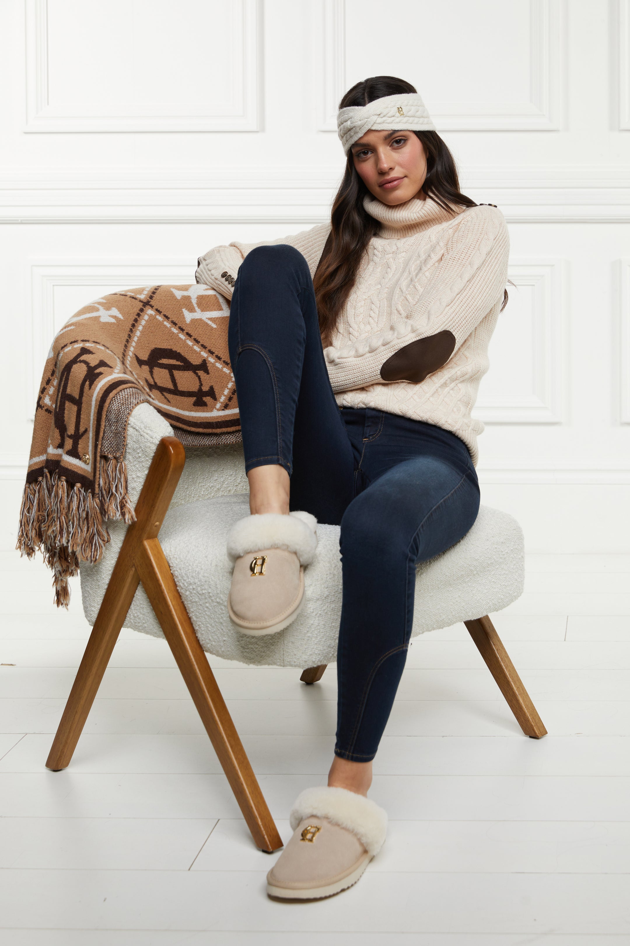 HC Shearling Slipper (Oyster) – Holland Cooper