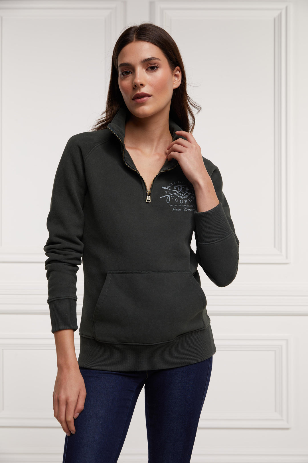 Crest Zip Henley (Racing Green) – Holland Cooper
