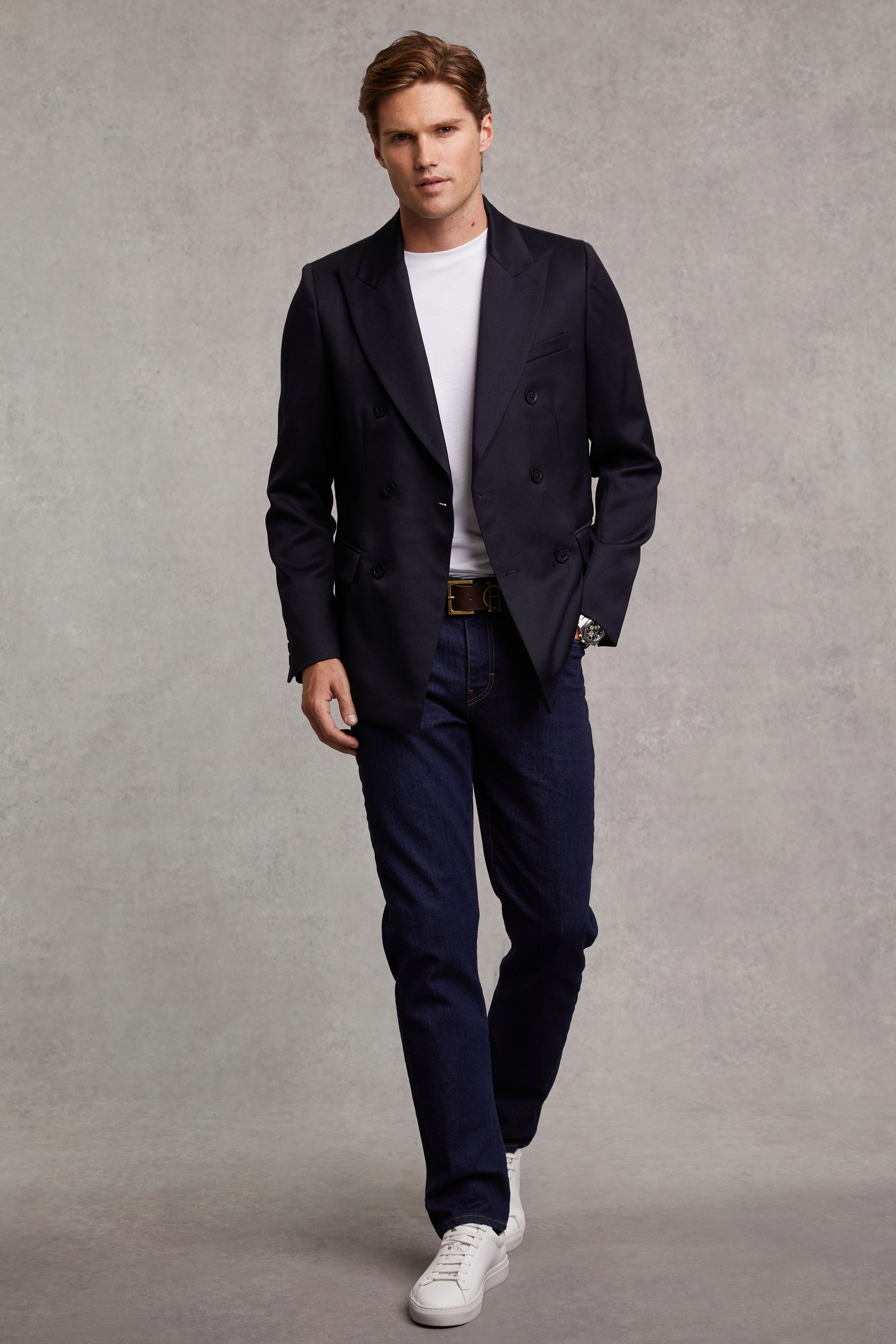 The Double Breasted Blazer (Navy Barathea) – Holland Cooper