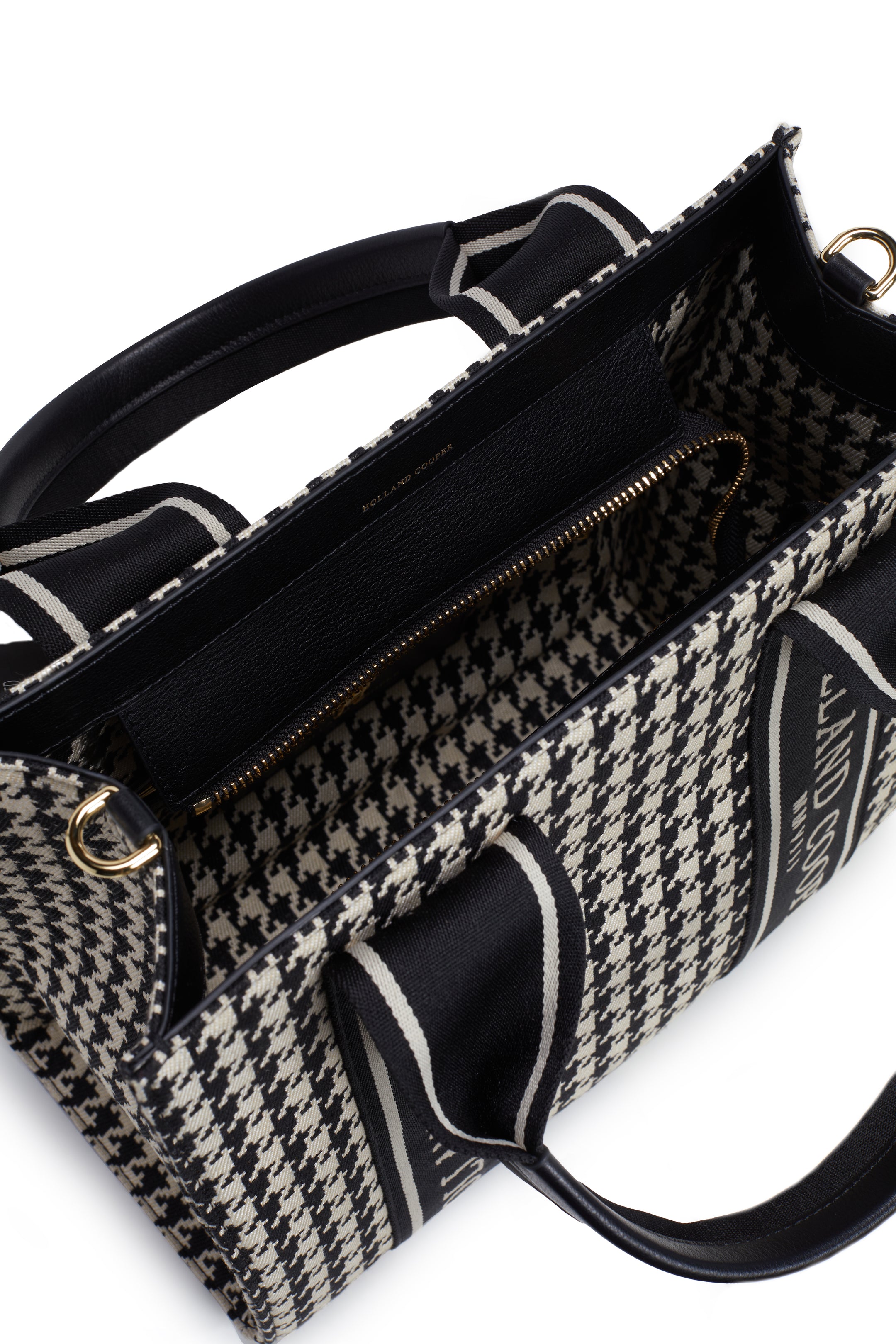 Pimlico Mini Tote (Ecru Houndstooth) – Holland Cooper
