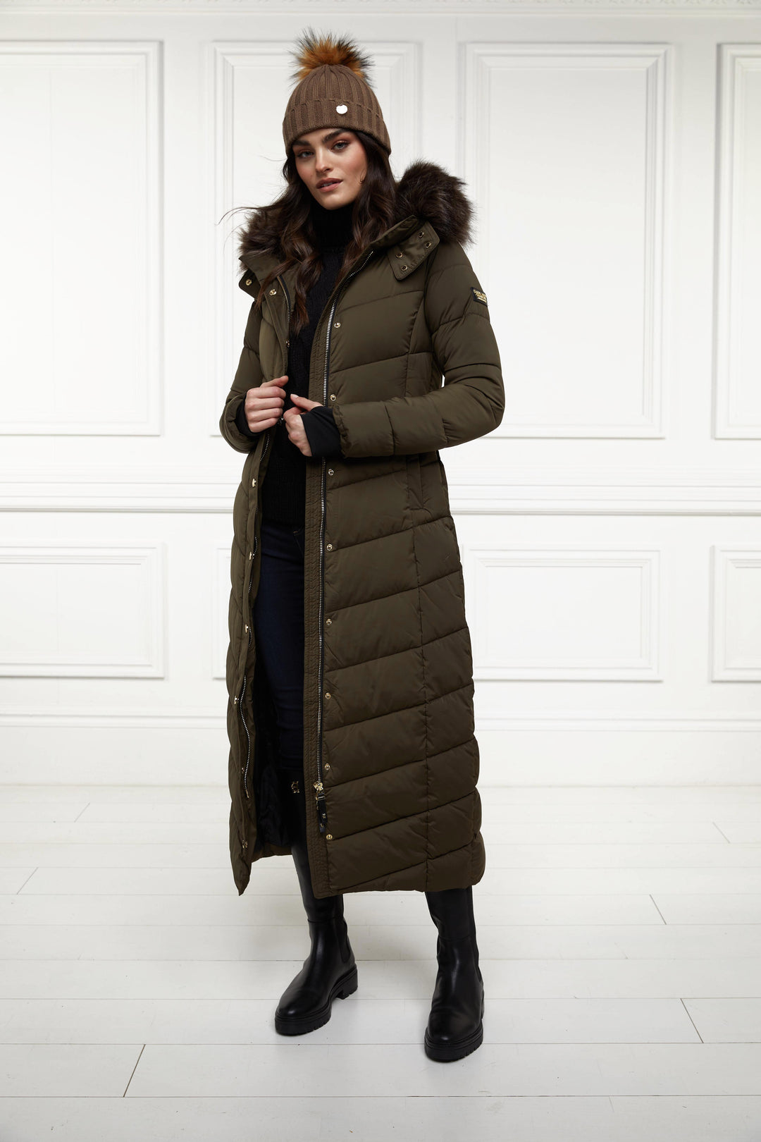 Glacier Full Length Puffer (Khaki) – Holland Cooper