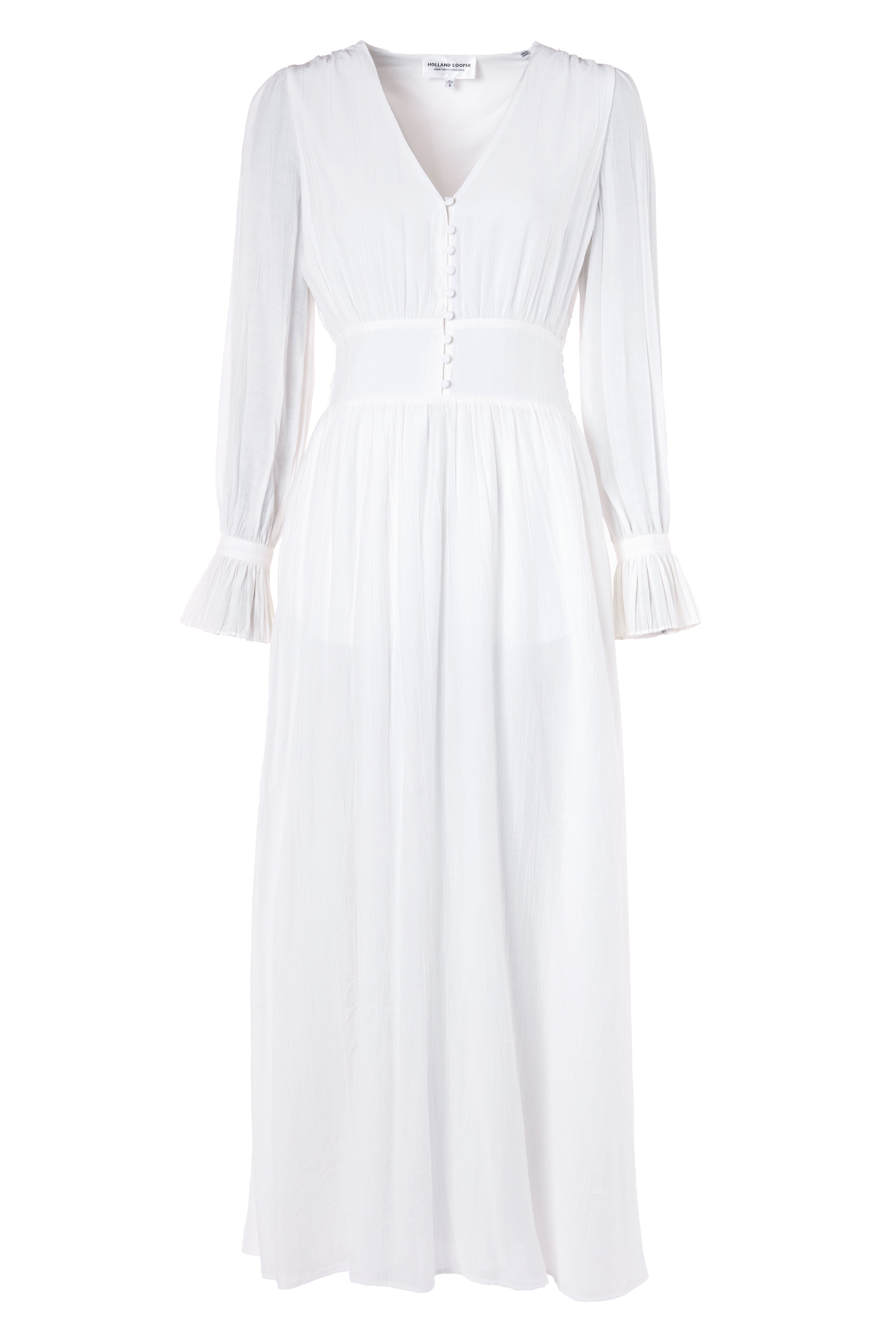 Phoebe V-Neck Maxi Dress (White) – Holland Cooper