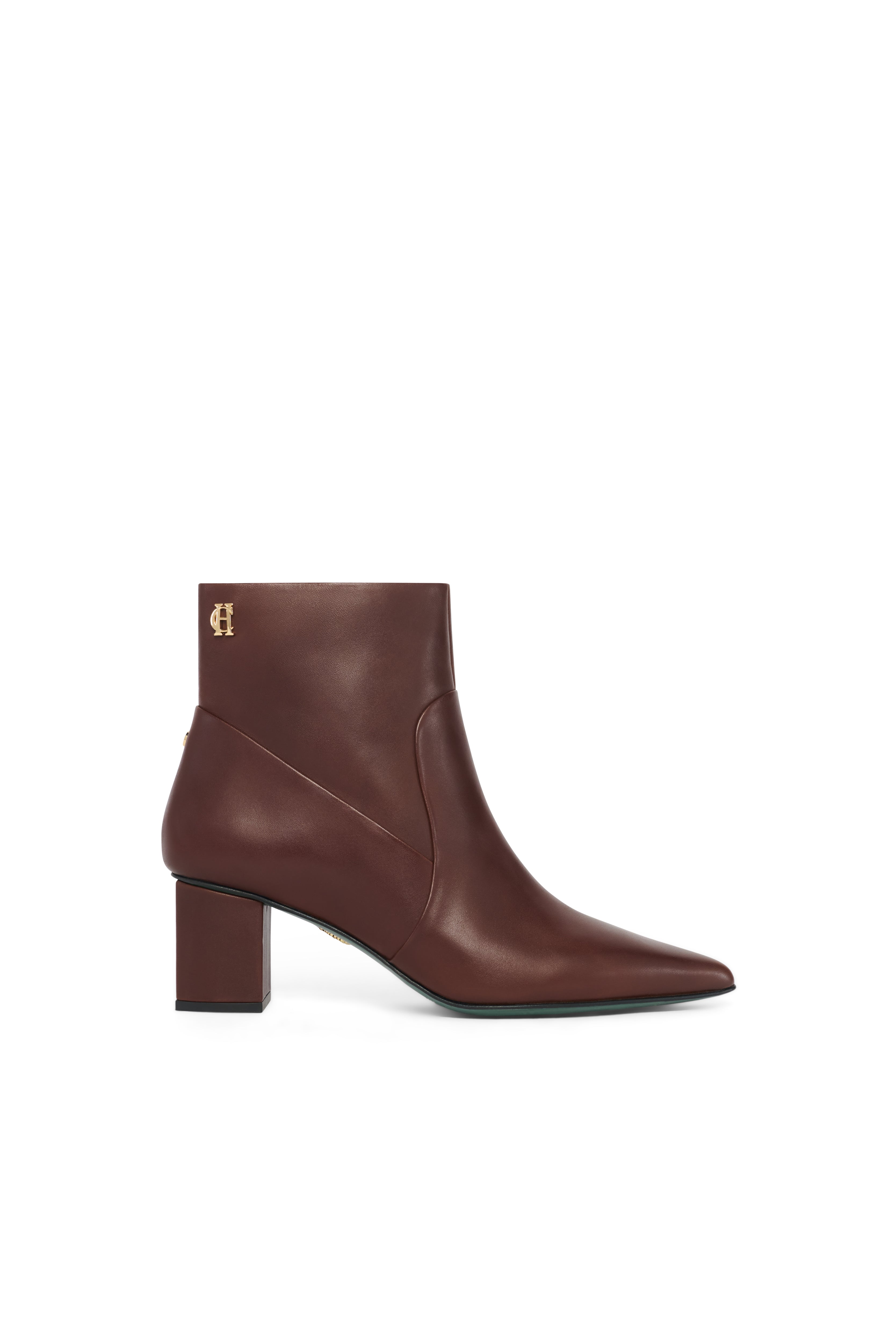 Regency Mid Heel Ankle Boot (Rich Chocolate) – Holland Cooper