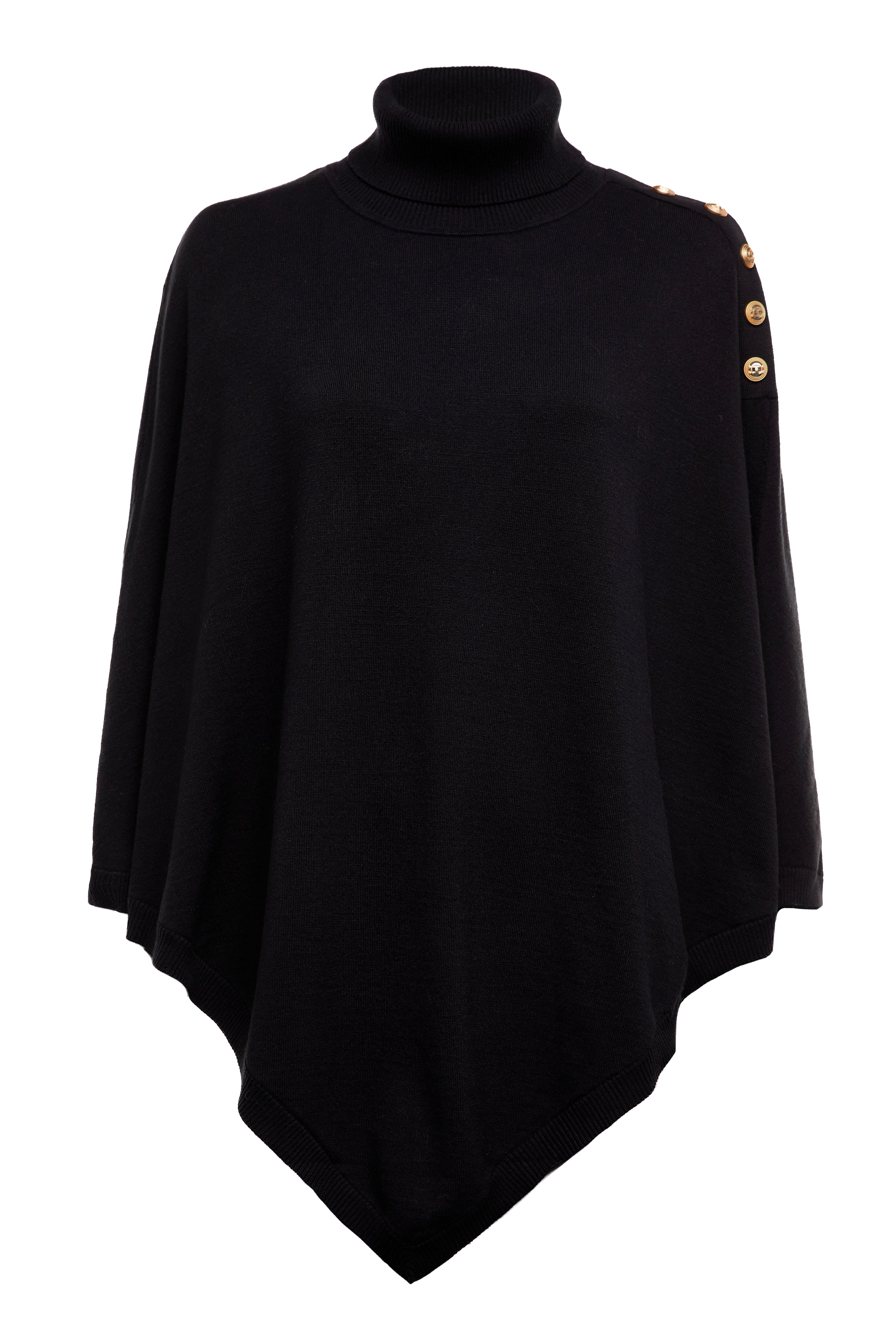 Roll Neck Cape (Black) – Holland Cooper
