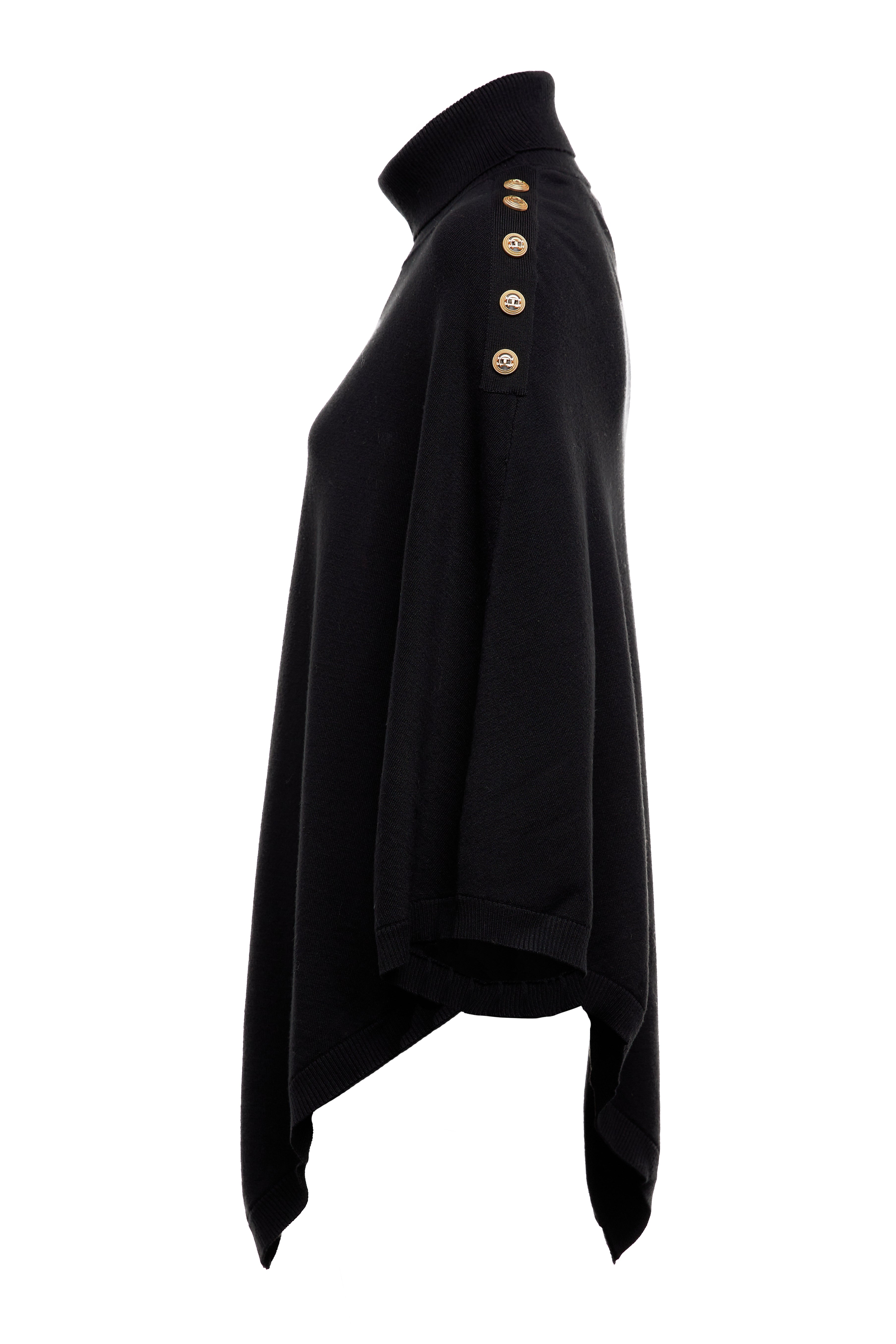 Roll Neck Cape (Black) – Holland Cooper