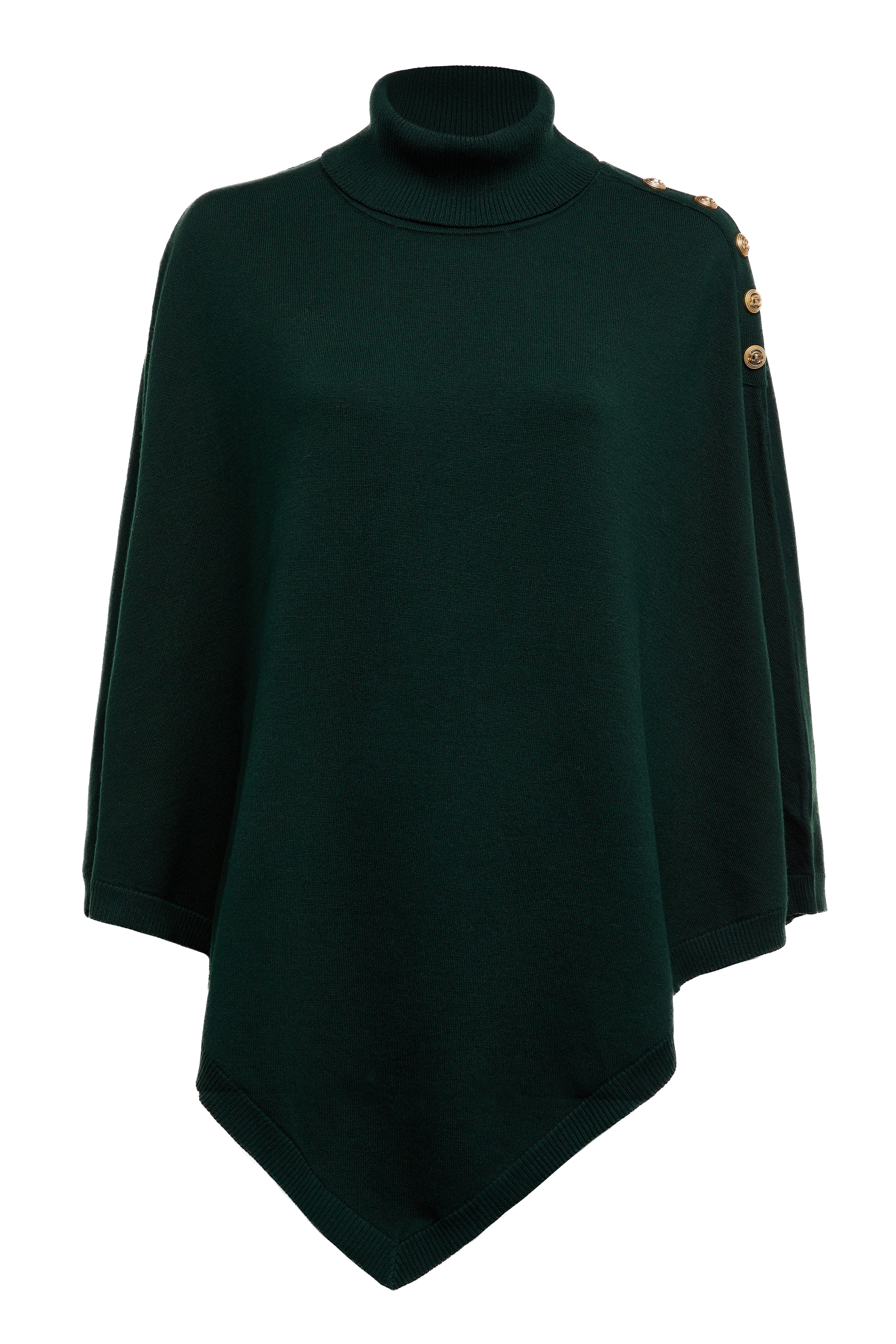 Roll Neck Cape (Deep Emerald) – Holland Cooper