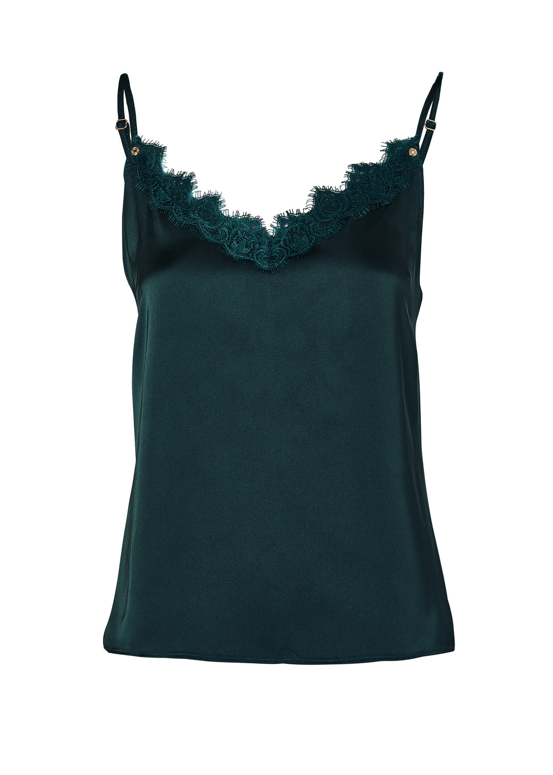 Satin Lace Cami (Emerald) – Holland Cooper
