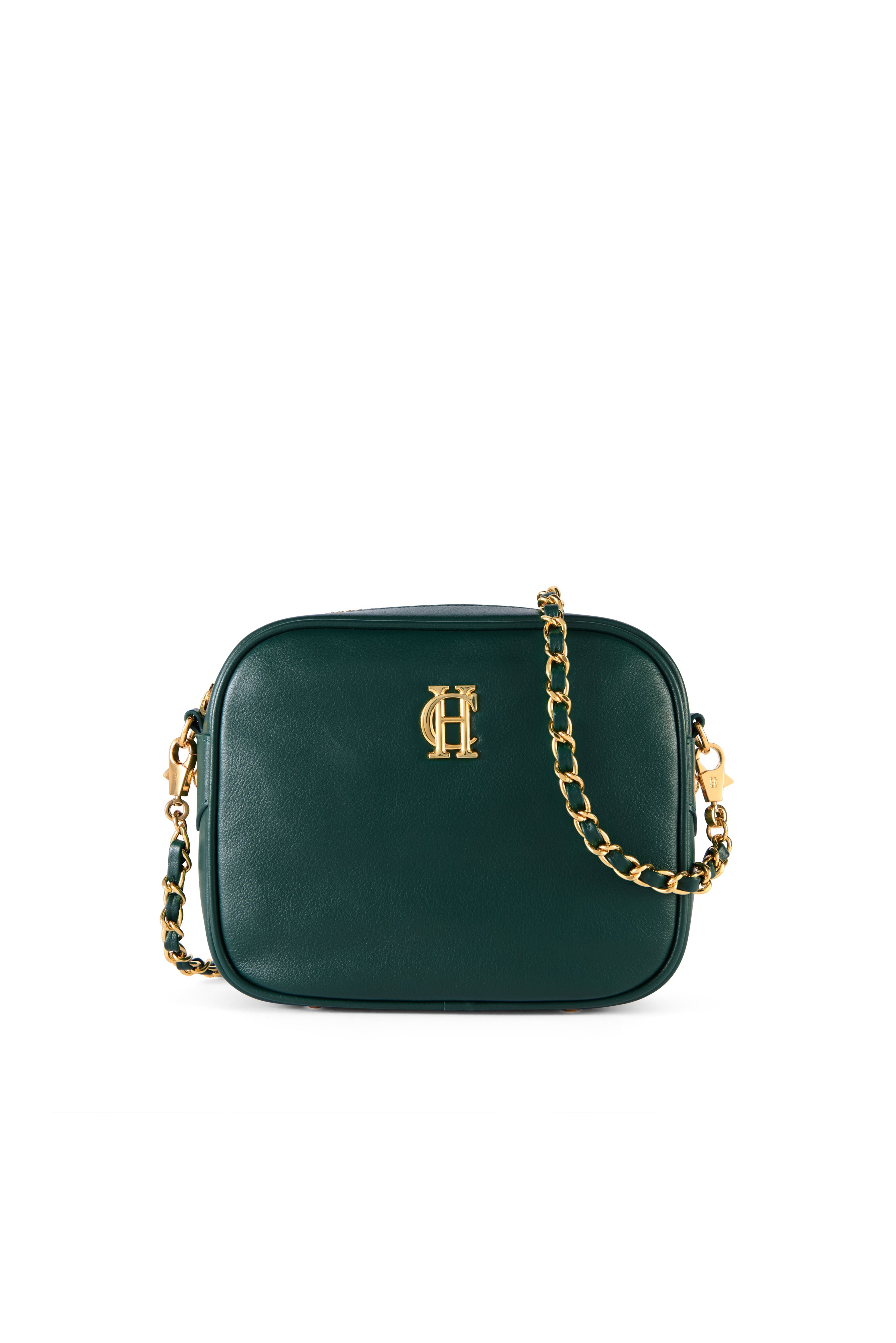 Soho Camera Bag (Emerald Leather) – Holland Cooper