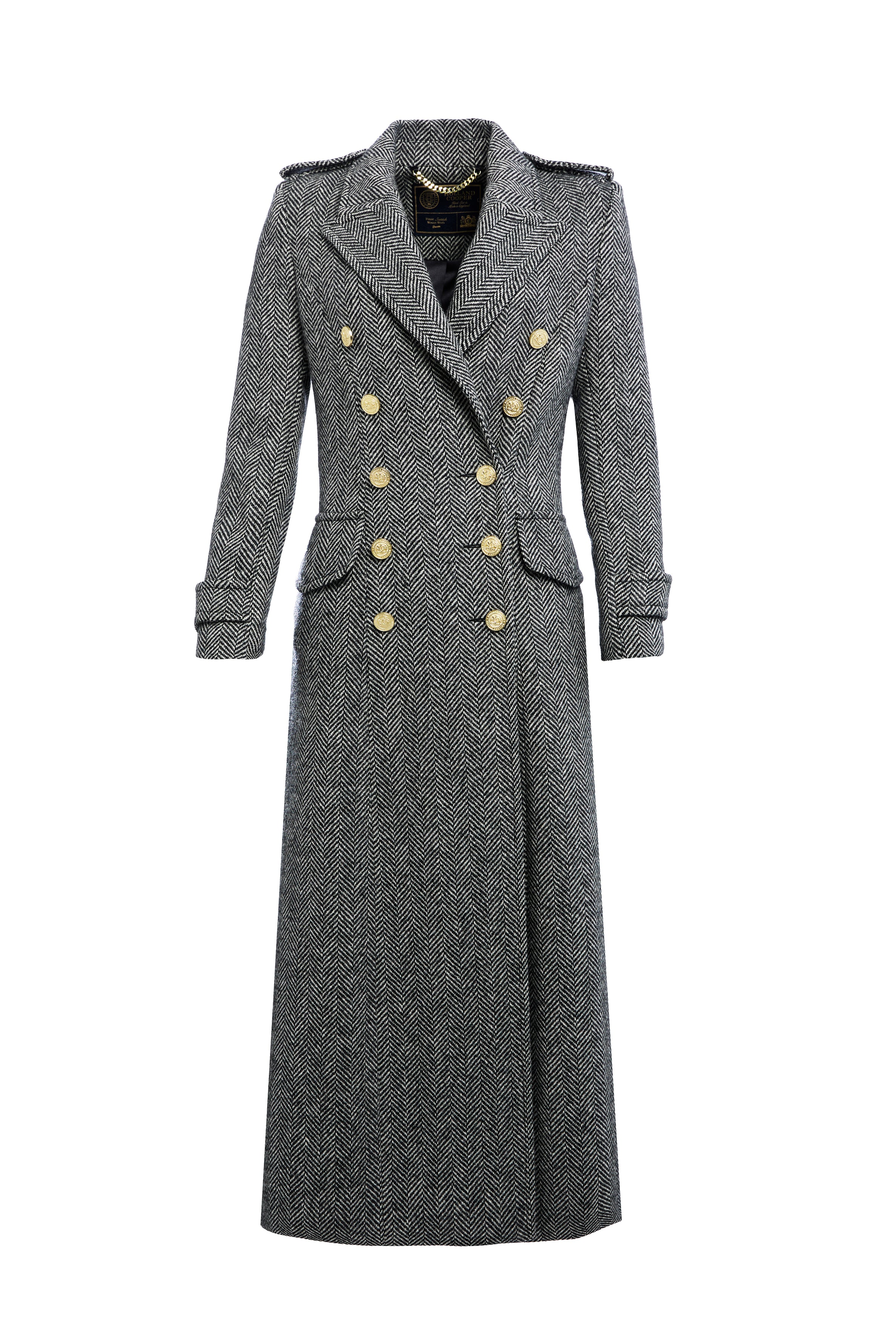 The Great Coat (Wide Tooth Black Herringbone) – Holland Cooper