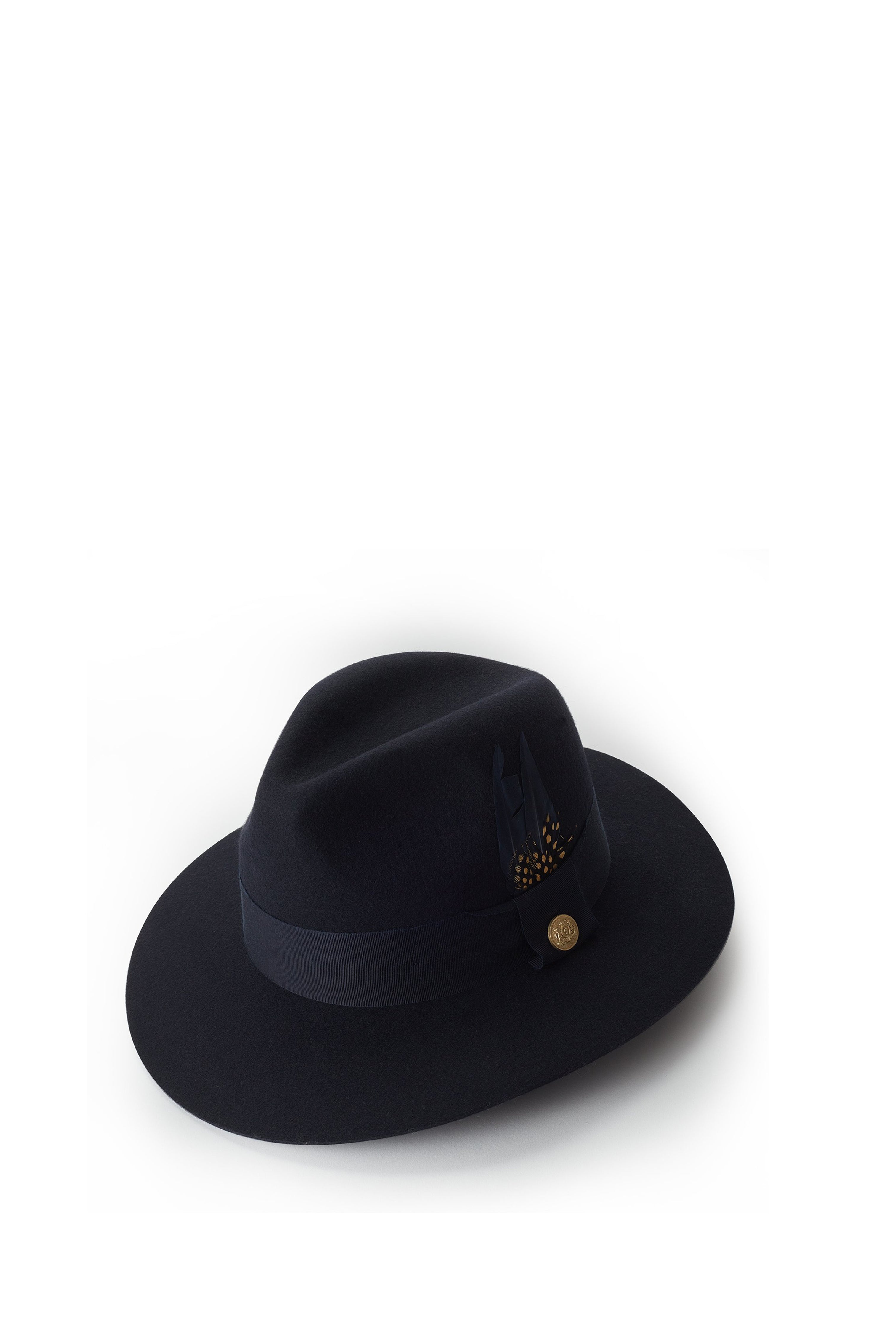 Trilby Hat Spot Feather (Ink Navy) – Holland Cooper