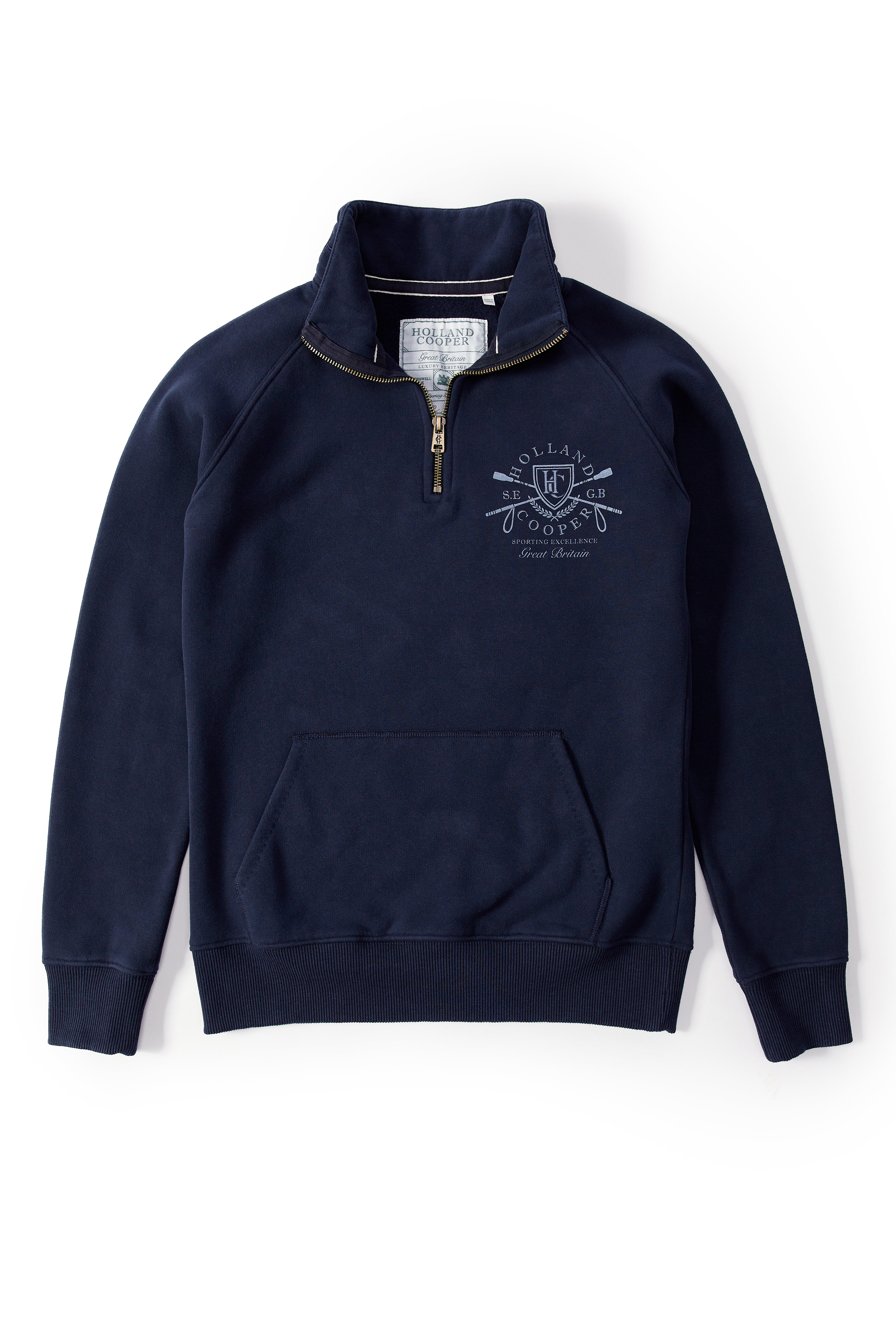Crest Zip Henley (Ink Navy) – Holland Cooper
