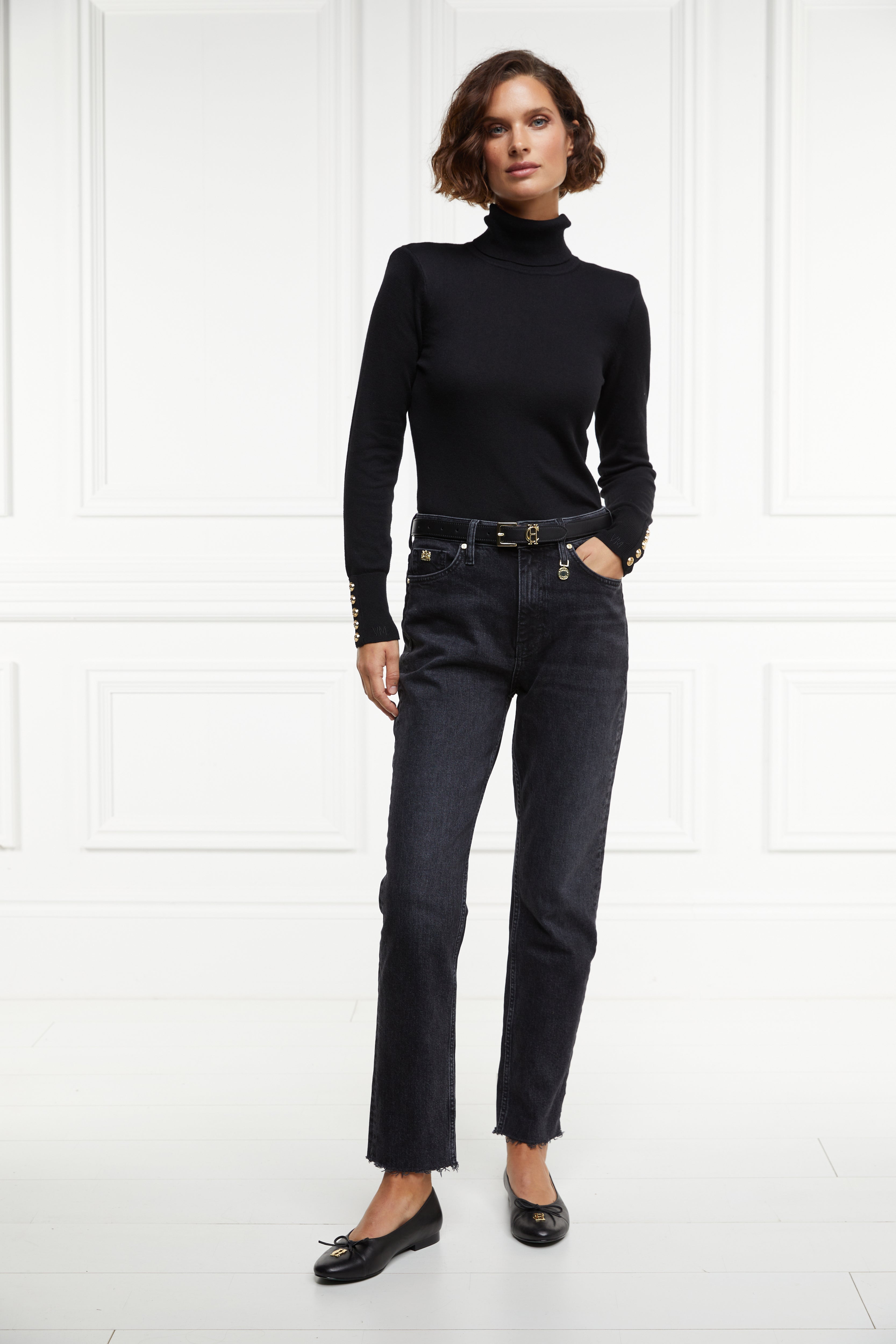 High Rise Slim Jean (Washed Black) – Holland Cooper
