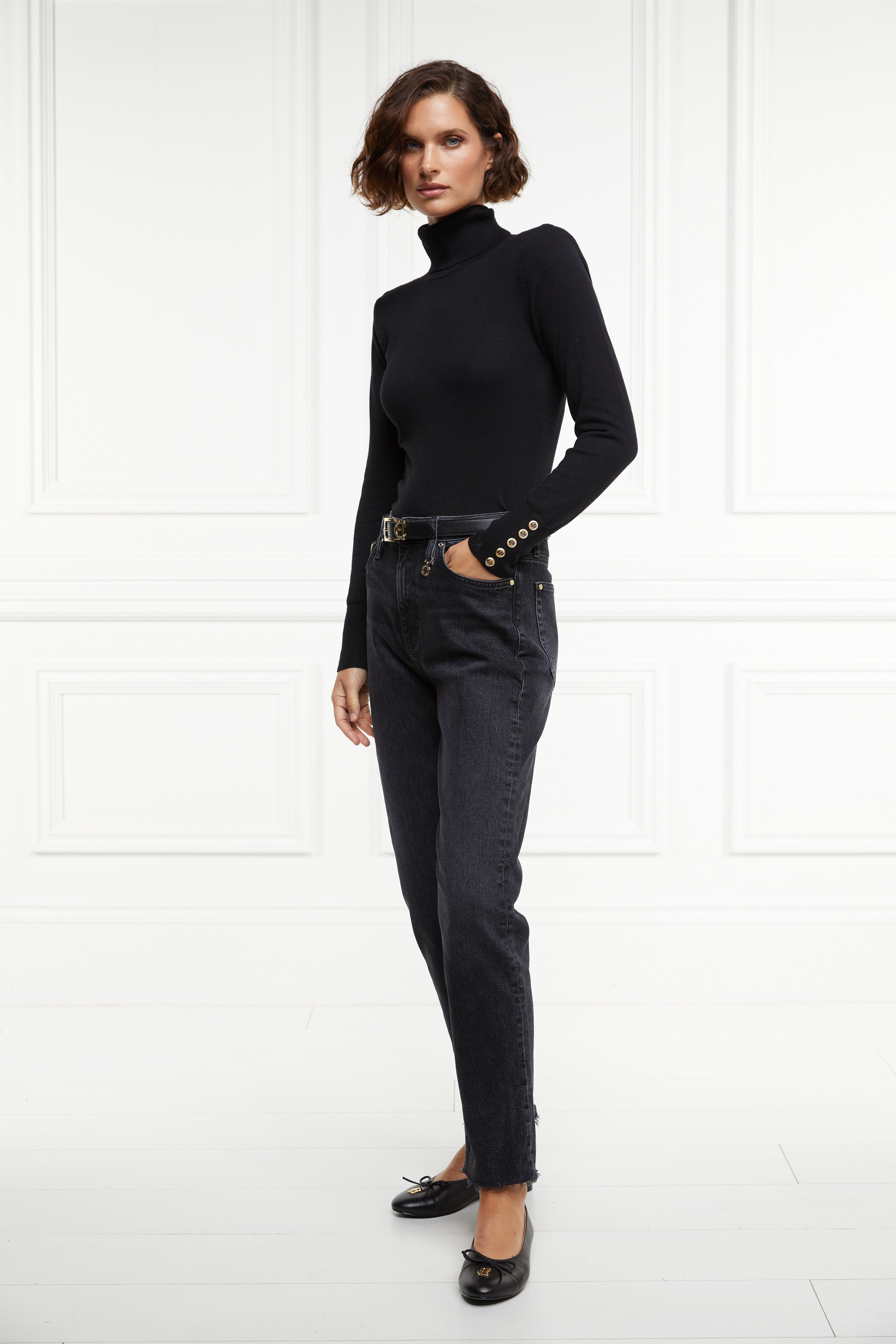 High Rise Slim Jean (Washed Black) – Holland Cooper