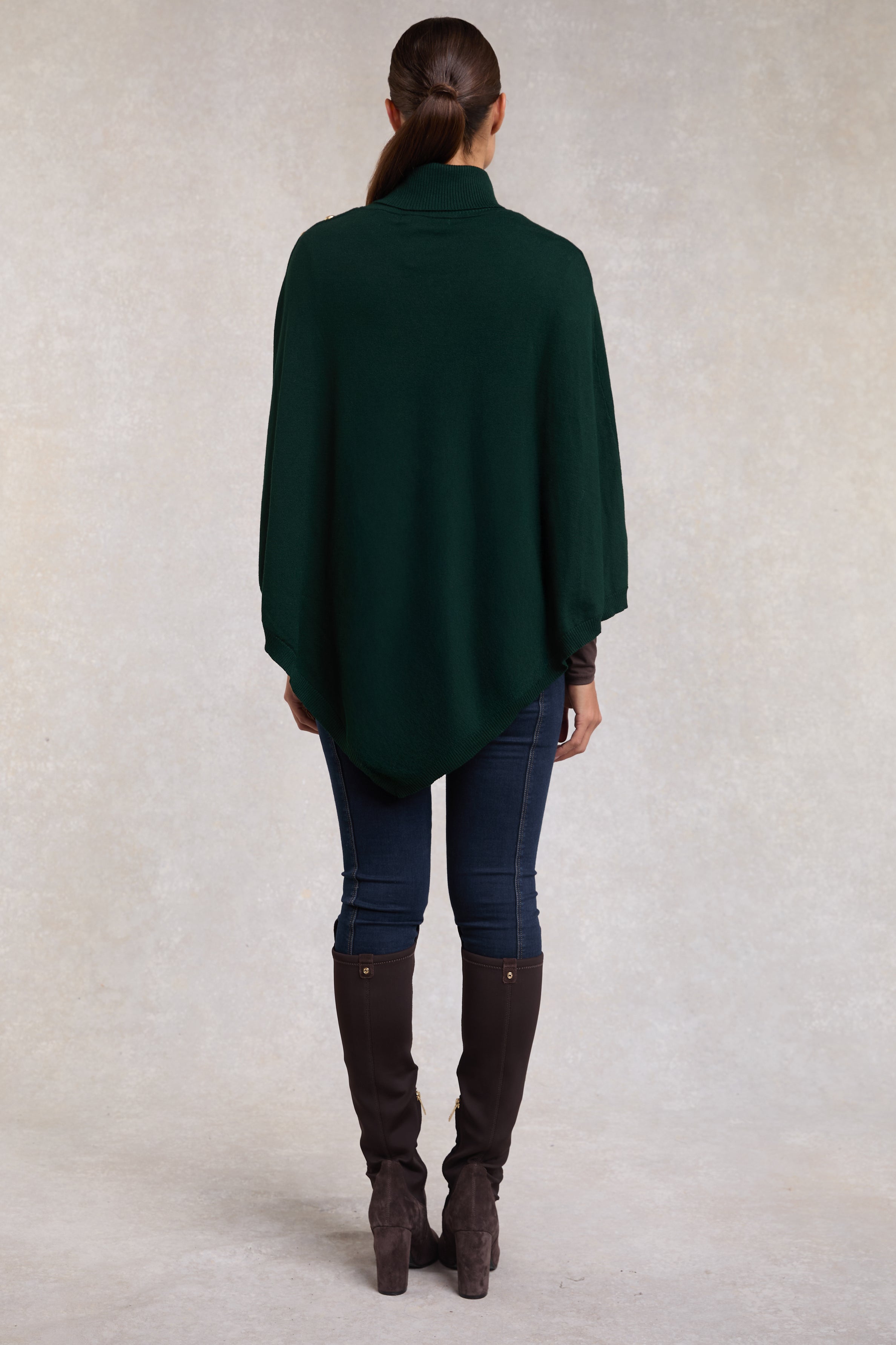 Roll Neck Cape (Deep Emerald) – Holland Cooper