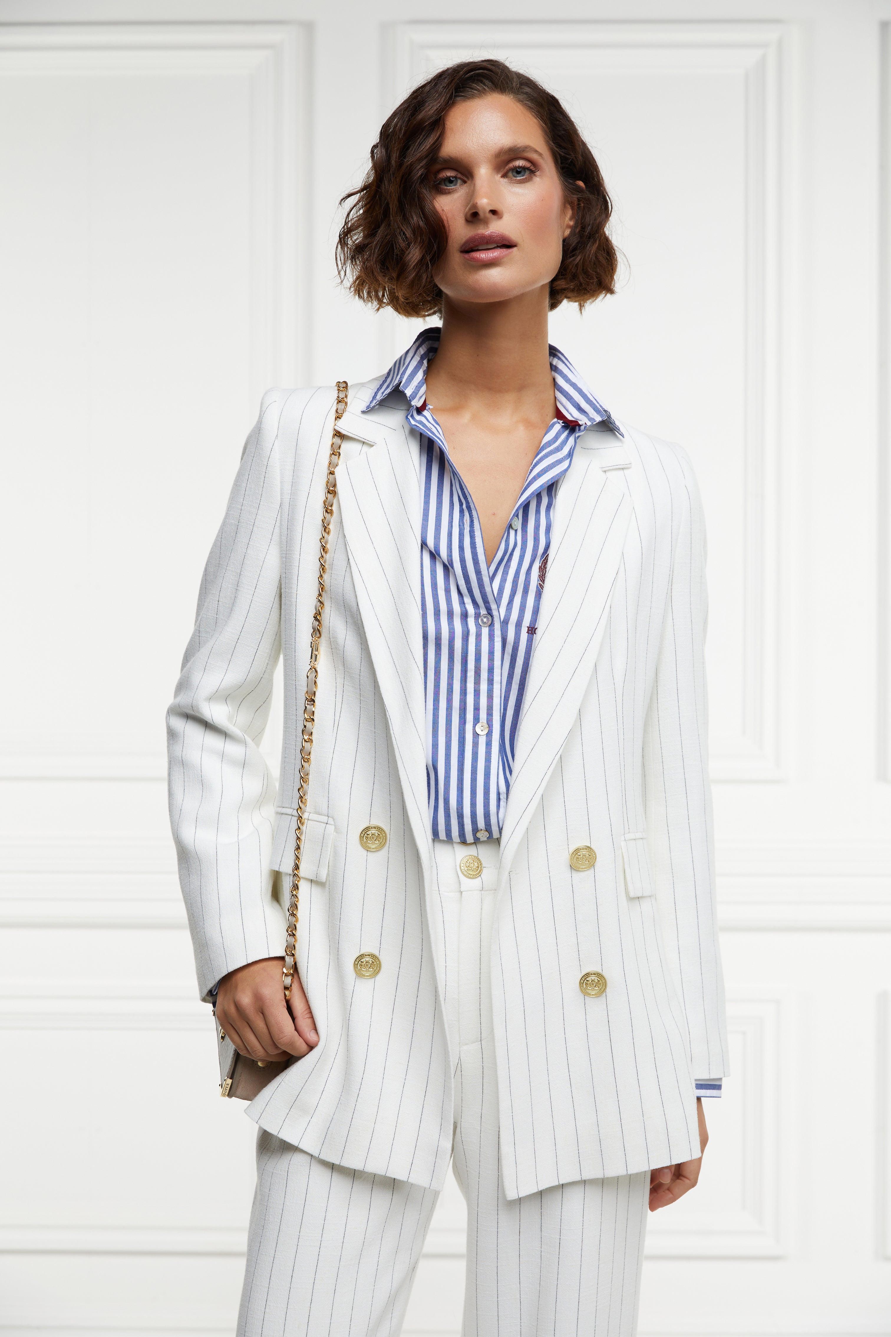 The Oyster Linen Pinstripe Suit – Holland Cooper