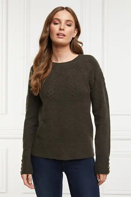 Astoria Half Cable Knit (Fern Green) – Holland Cooper