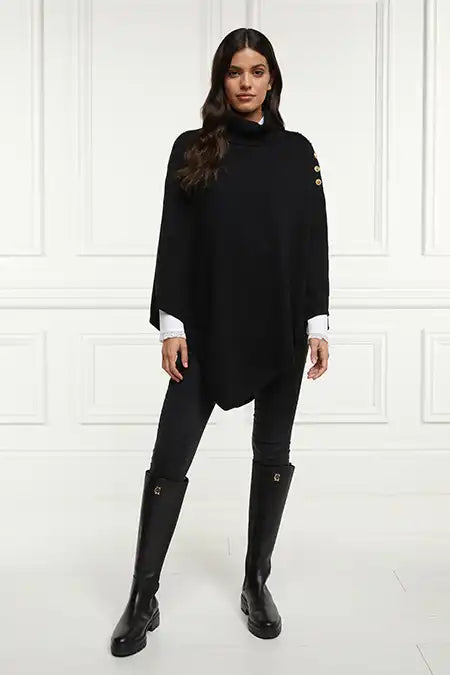 Roll Neck Cape (Black) – Holland Cooper