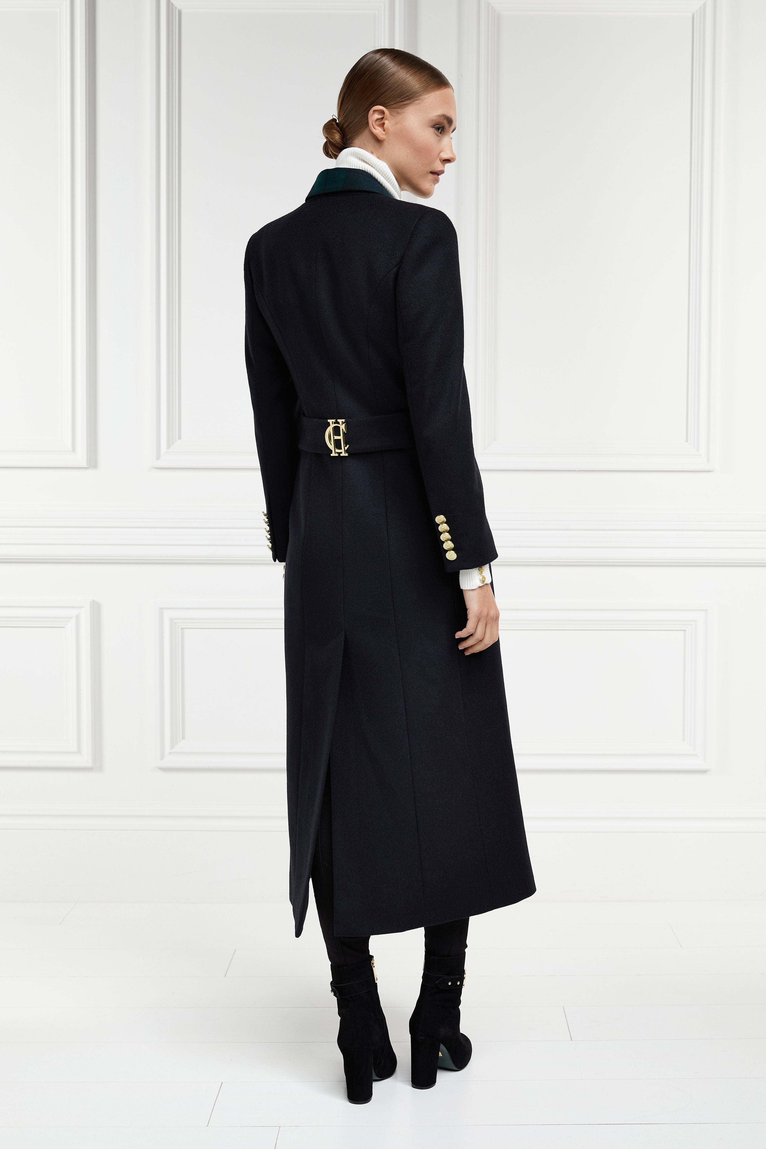Full Length Regency Coat (Soft Navy Blackwatch) – Holland Cooper