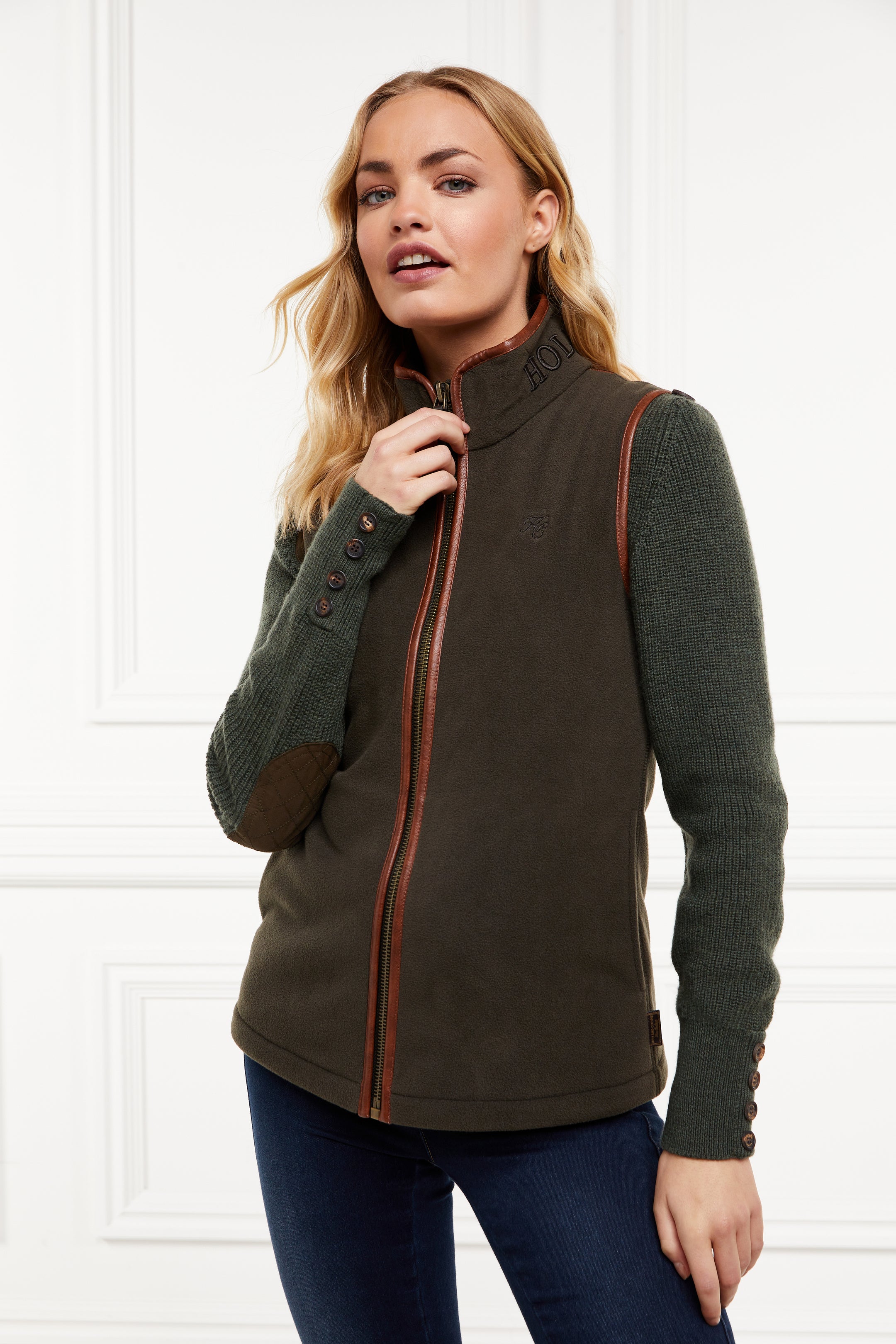 Country Fleece Gilet (Khaki) – Holland Cooper