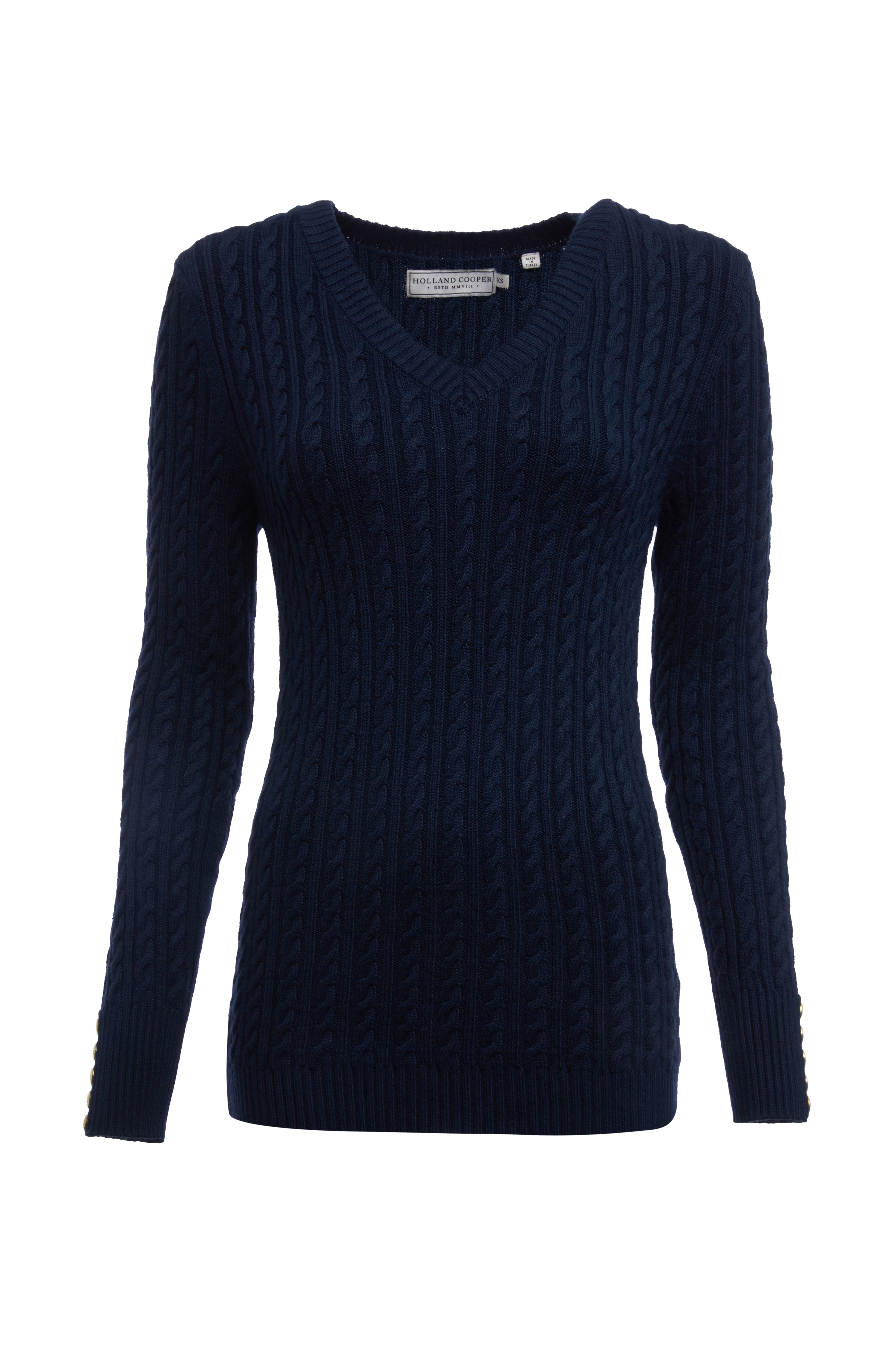 Seattle V-Neck Knit (Ink Navy) – Holland Cooper