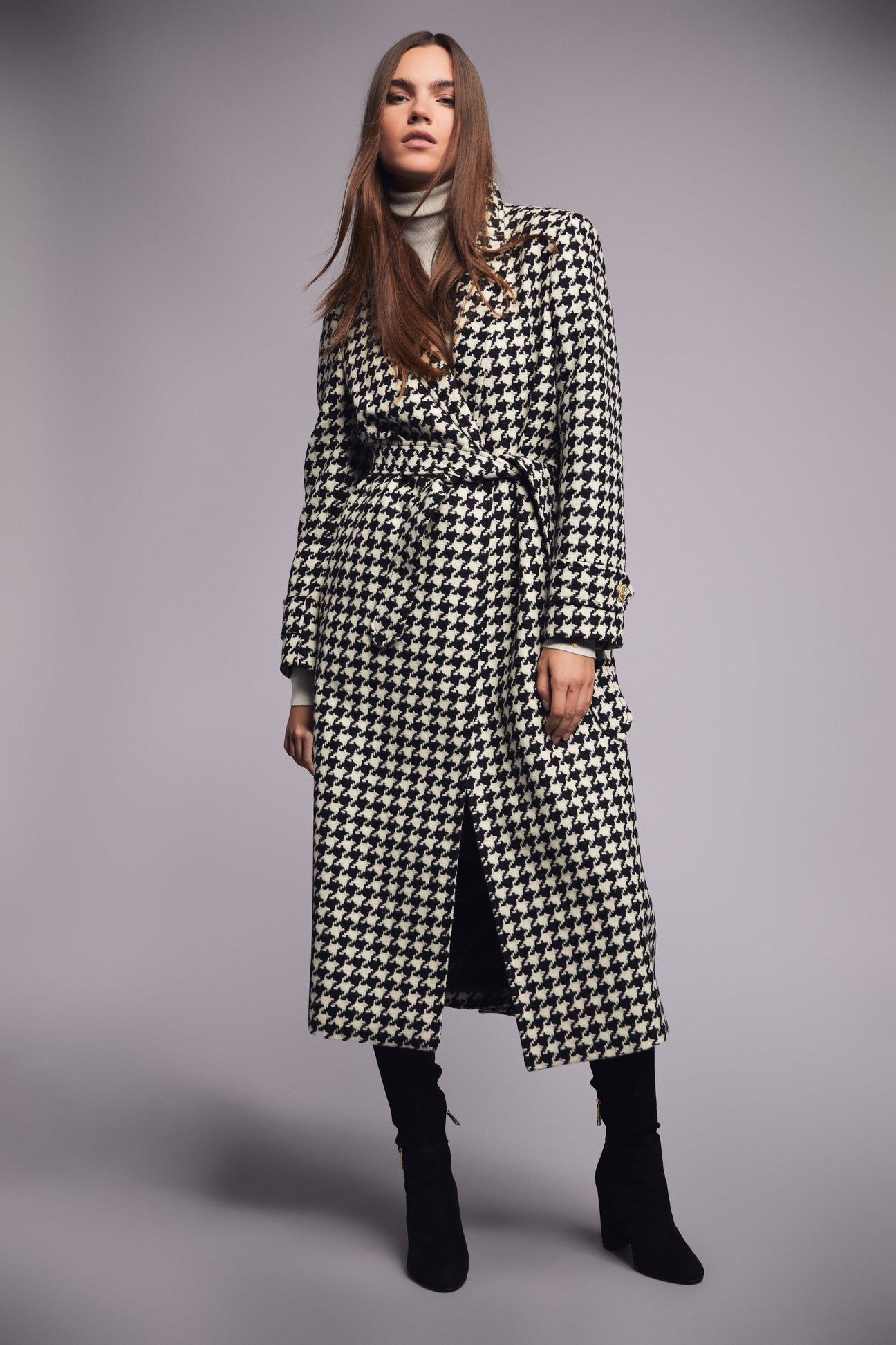 Wrap Coat (Large Scale Houndstooth) – Holland Cooper