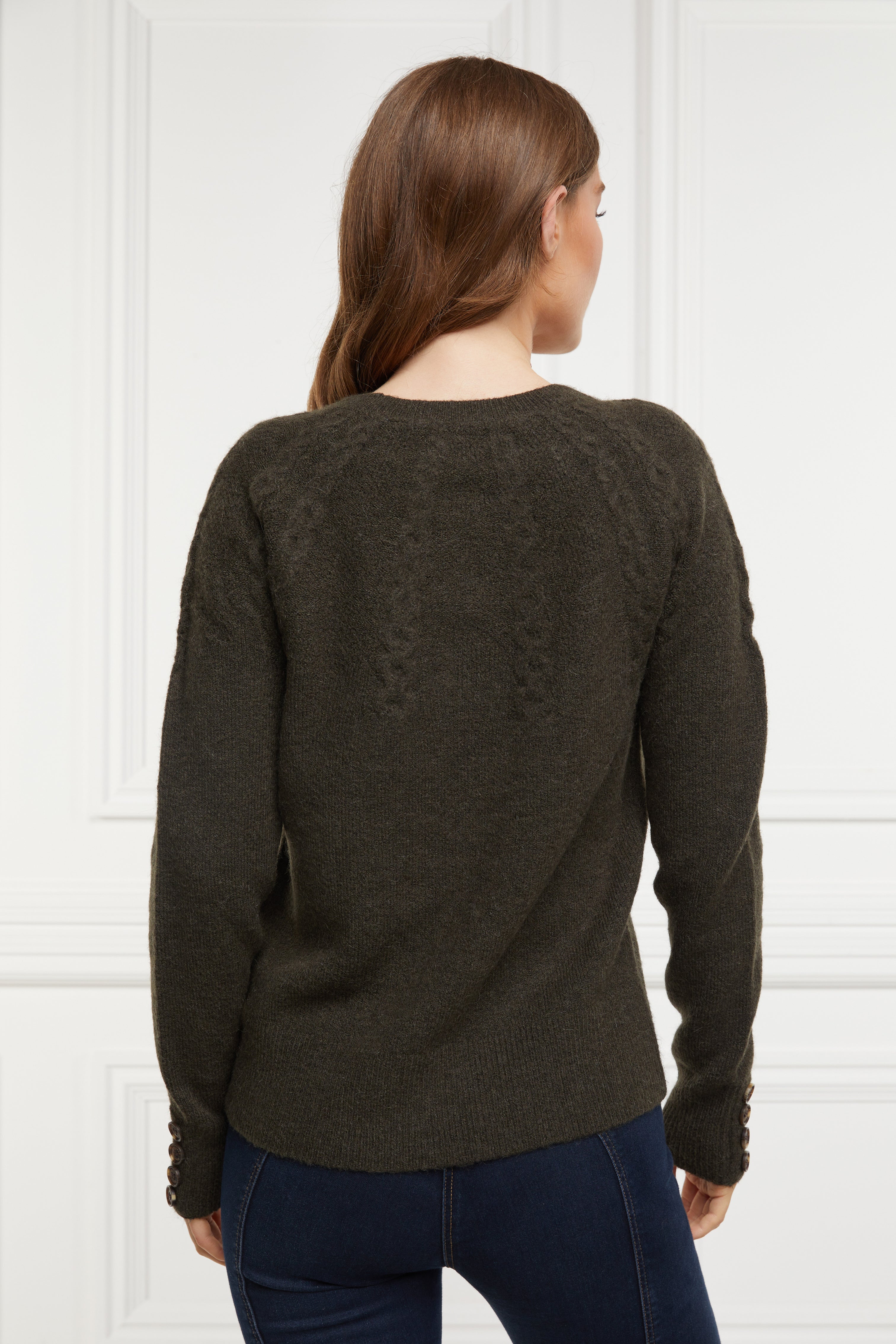 Astoria Half Cable Knit (Fern Green) – Holland Cooper