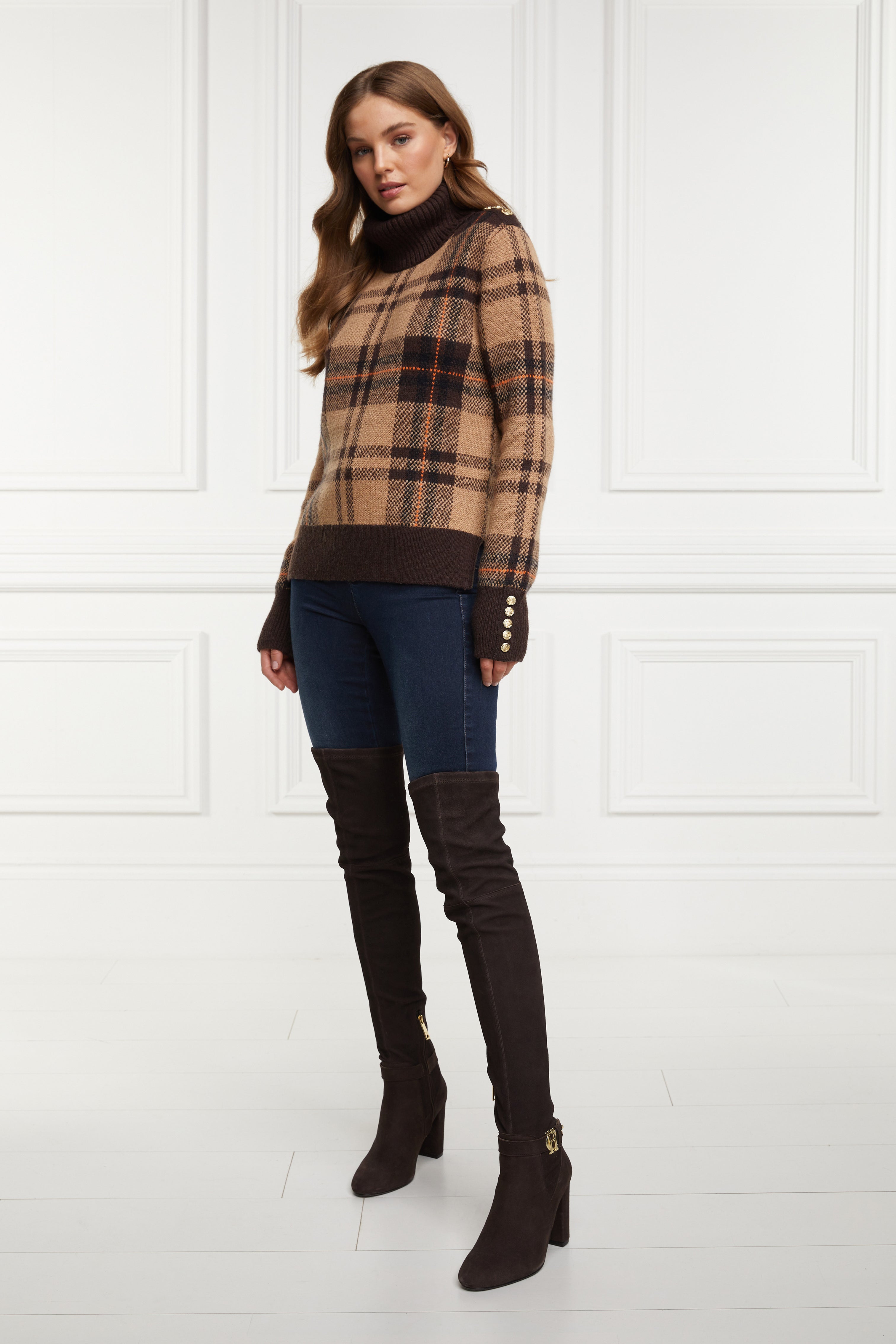 Sloane Over The Knee Boot (Chocolate) – Holland Cooper