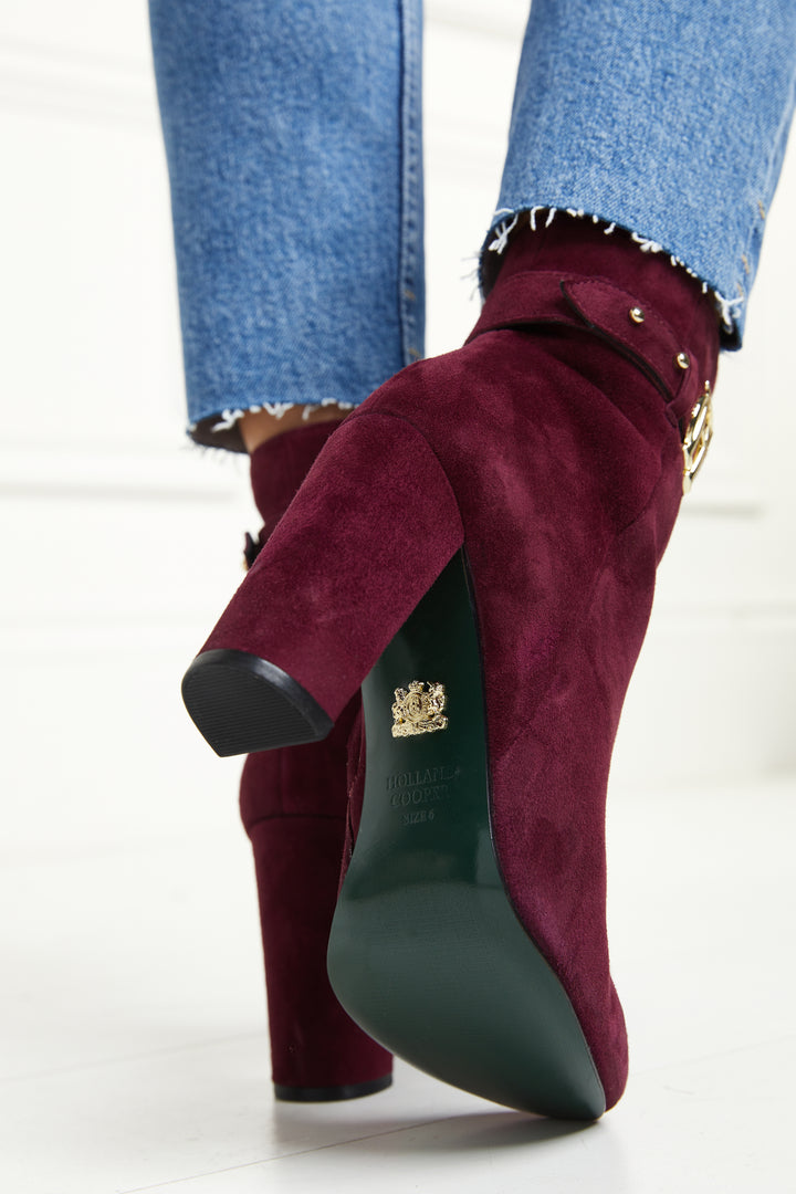 Mayfair Suede Ankle Boot (Merlot) – Holland Cooper