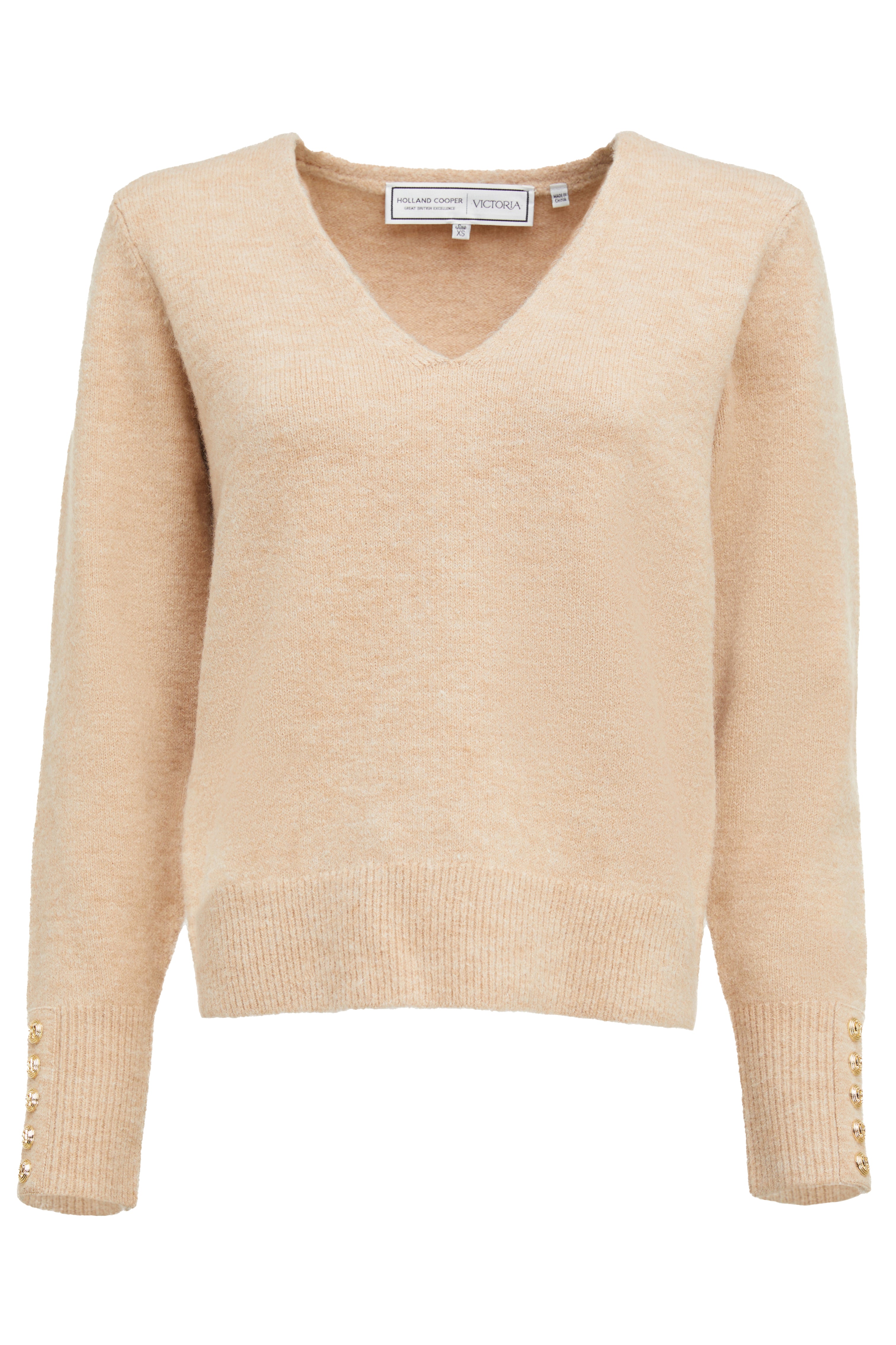 Berkeley V-Neck Knit (Camel) – Holland Cooper