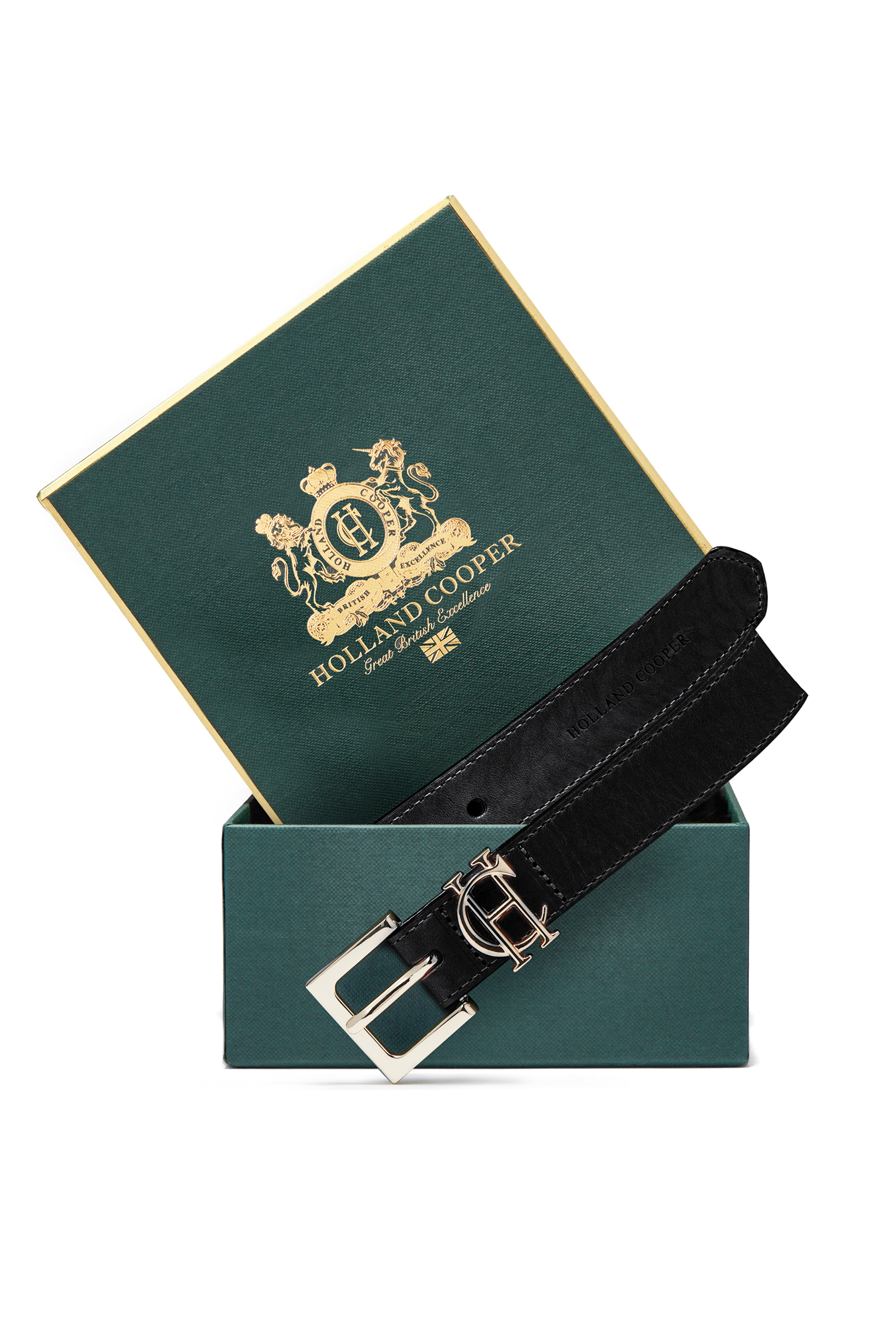 HC Slim Logo Belt (Black) – Holland Cooper