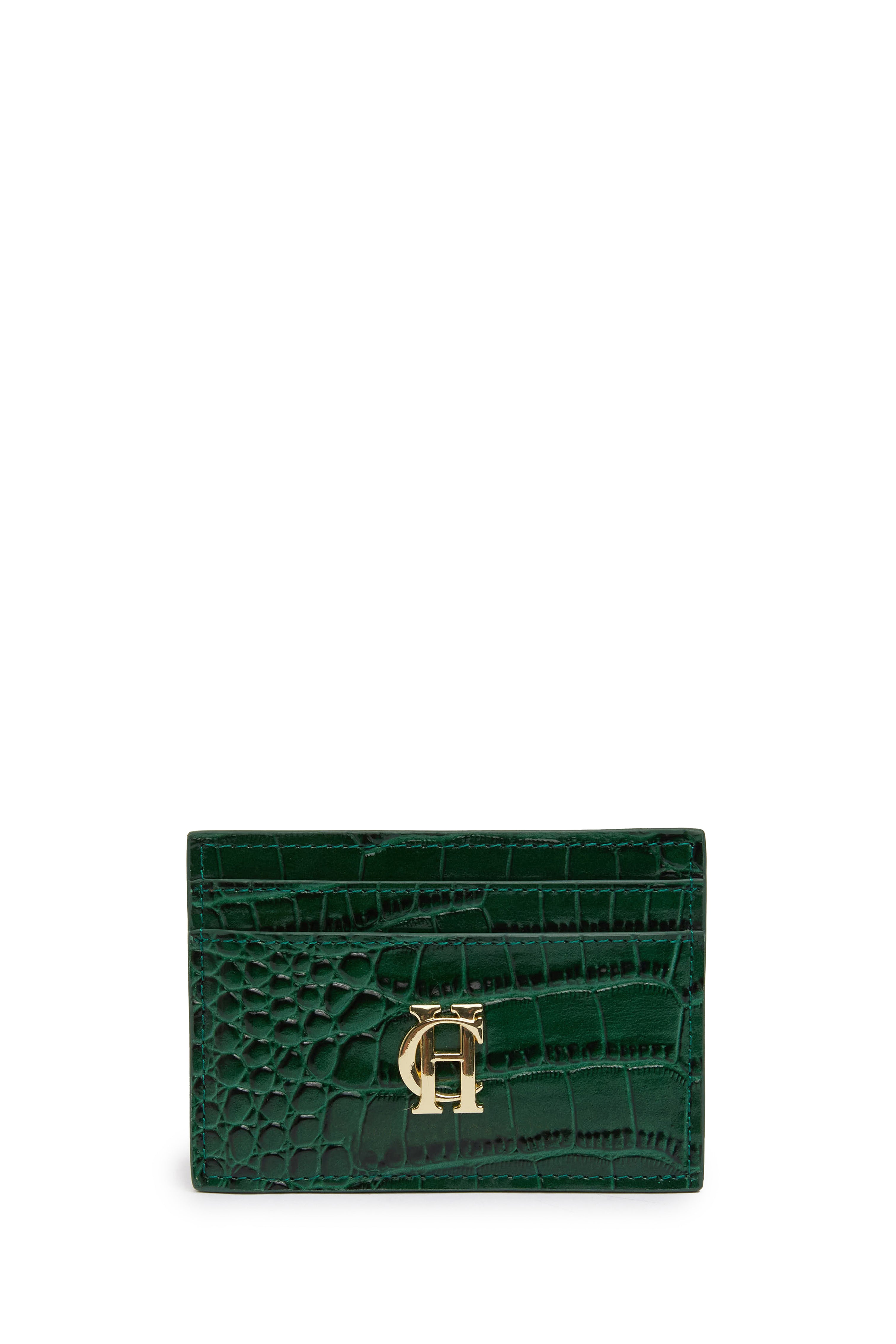 Chelsea Card Holder (Emerald Croc) – Holland Cooper