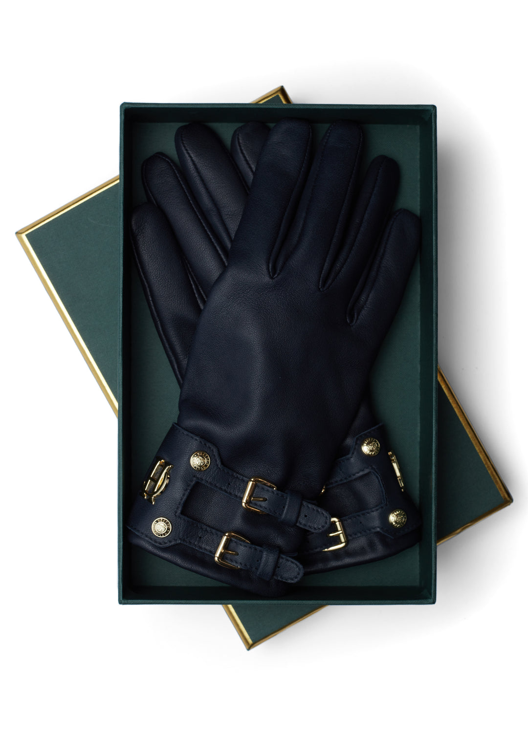 Monogram Leather Gloves (Ink Navy) – Holland Cooper