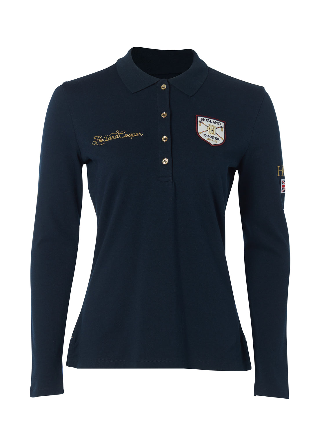 Classic Long Sleeve Polo Shirt (Ink Navy) – Holland Cooper