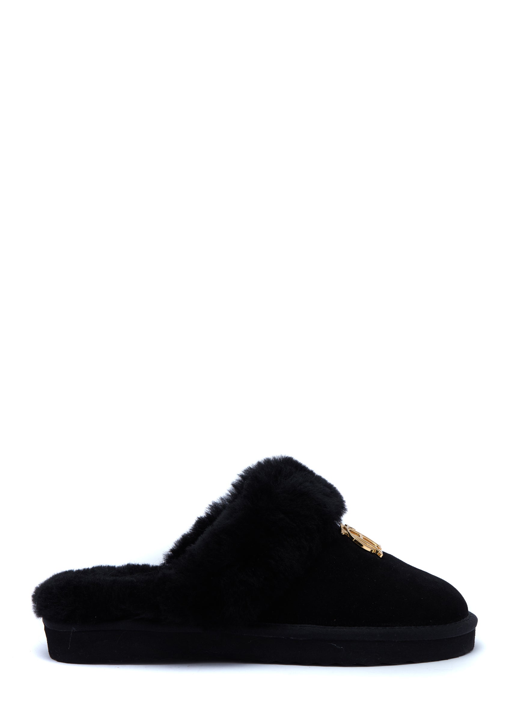 HC Shearling Slipper (Black) – Holland Cooper