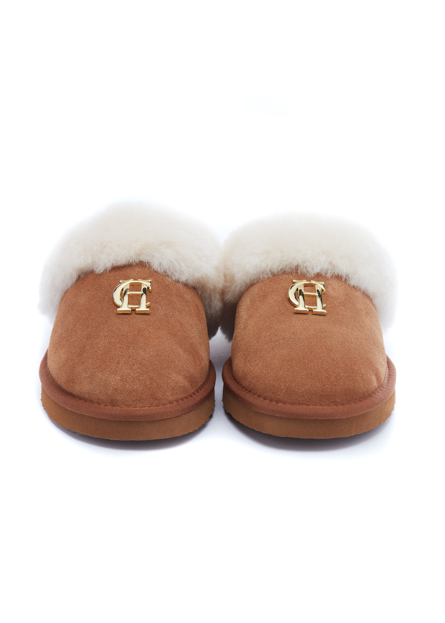 HC Shearling Slipper (Tan) – Holland Cooper