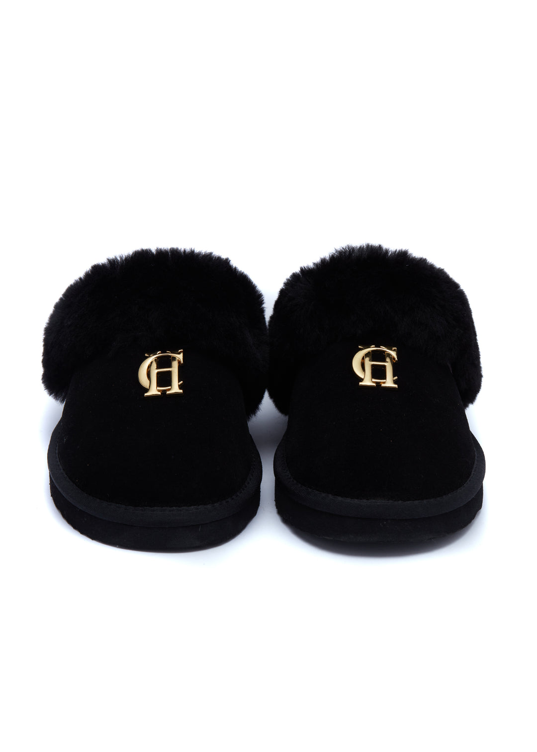 HC Shearling Slipper (Black) – Holland Cooper